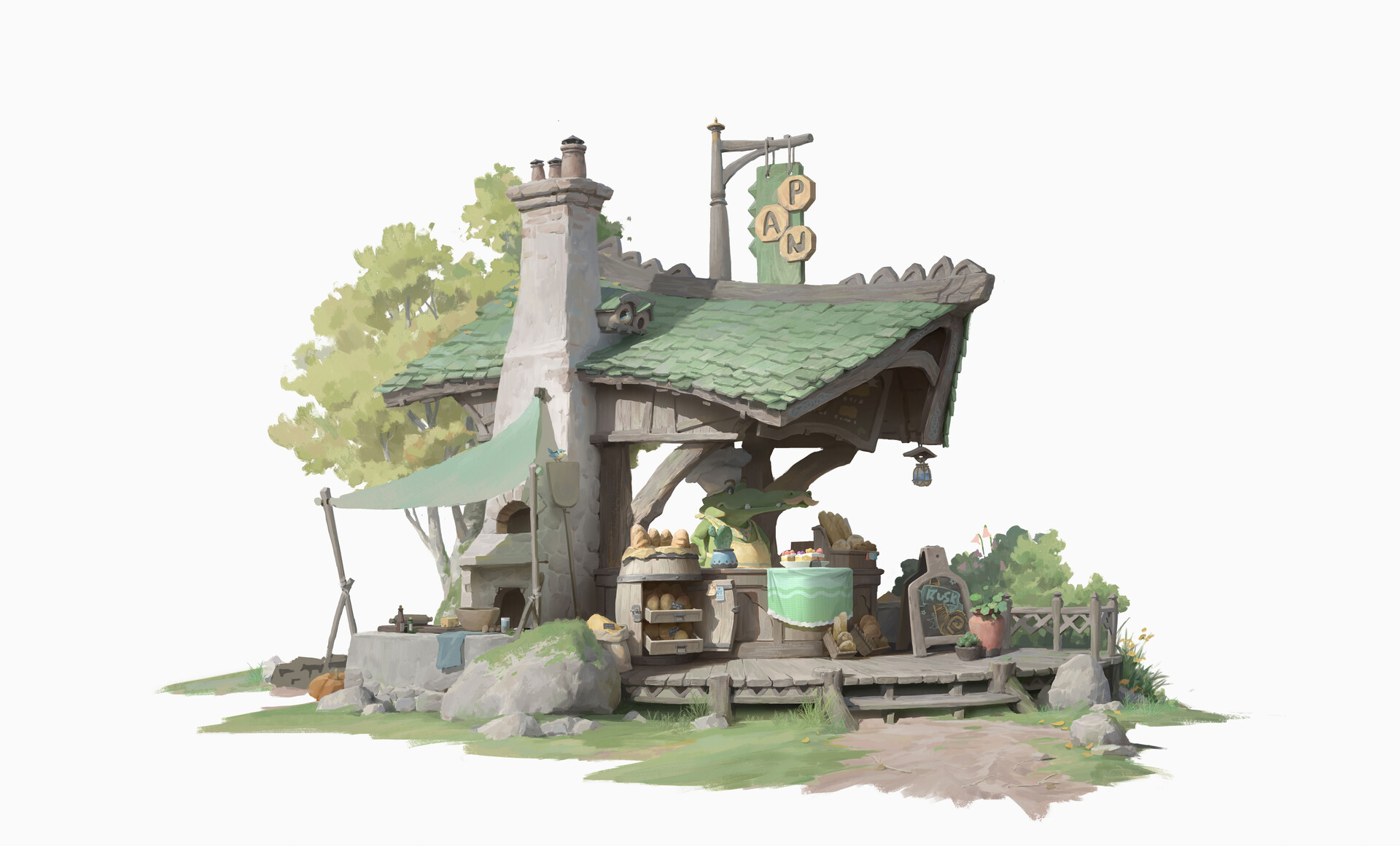 小鳄鱼面包店 by Joker Chen : r/ImaginaryArchitecture