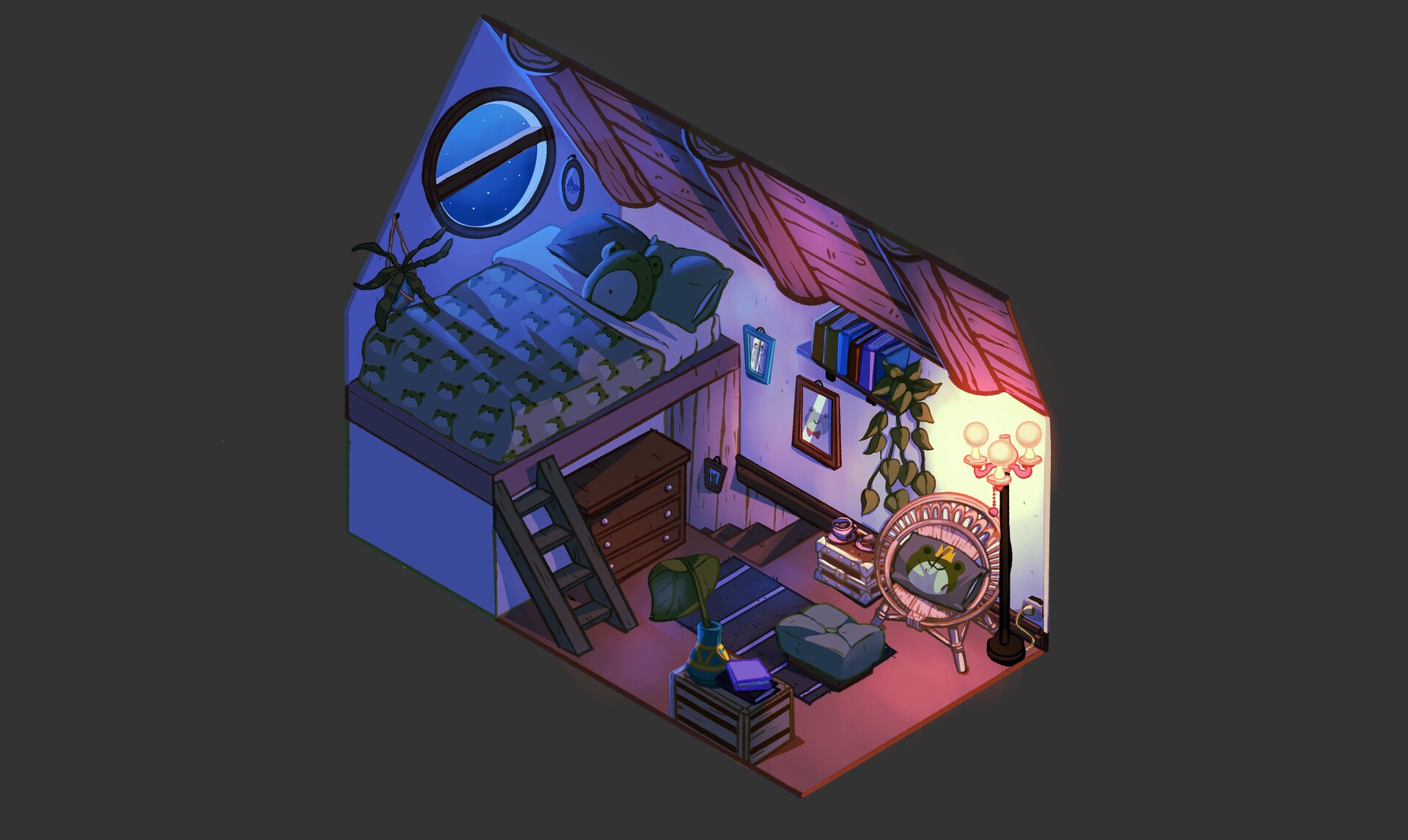 ArtStation - Cozy Room I'd love to live in