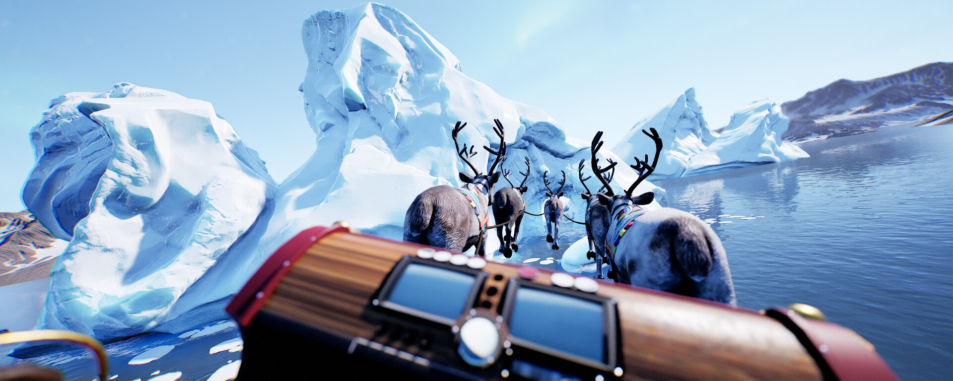 ArtStation - Virtual sleigh ride at the North Pole
