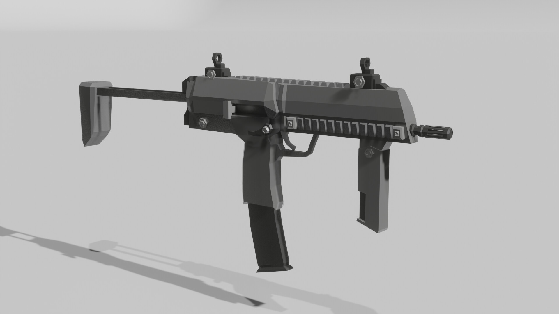 PixelByte - Low Poly SMG