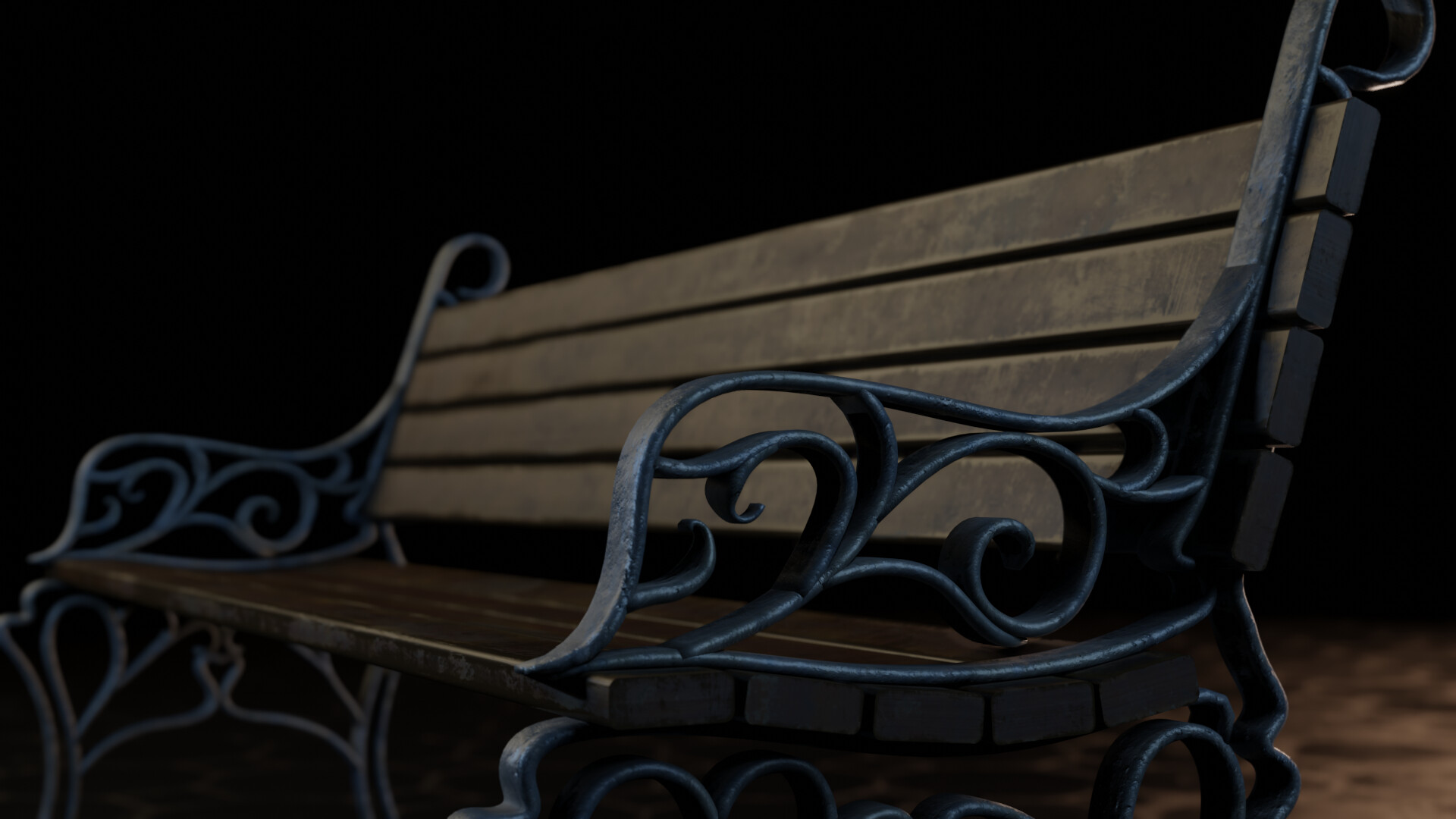 ArtStation - Old park bench