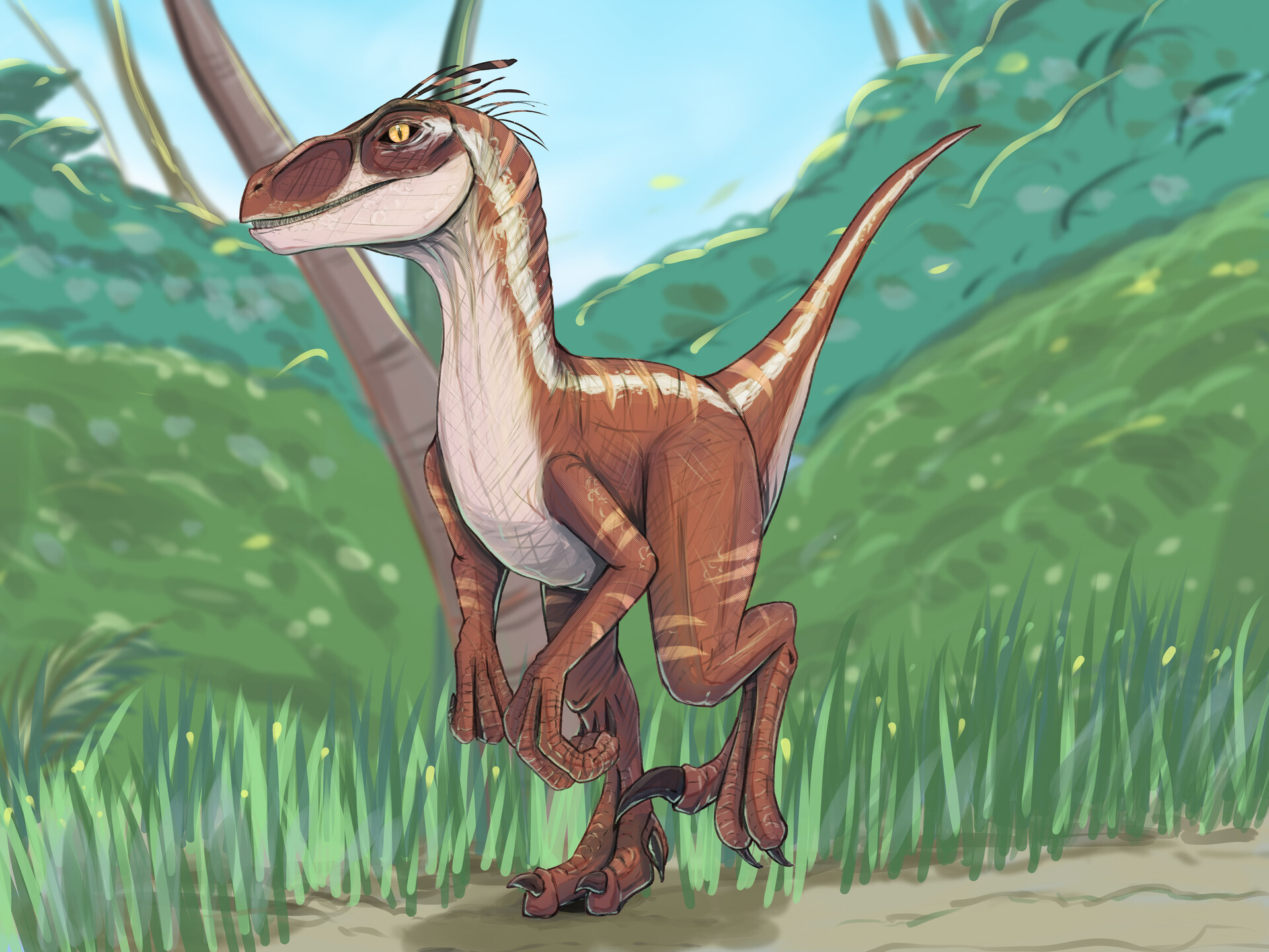 ArtStation - Striped Velociraptor