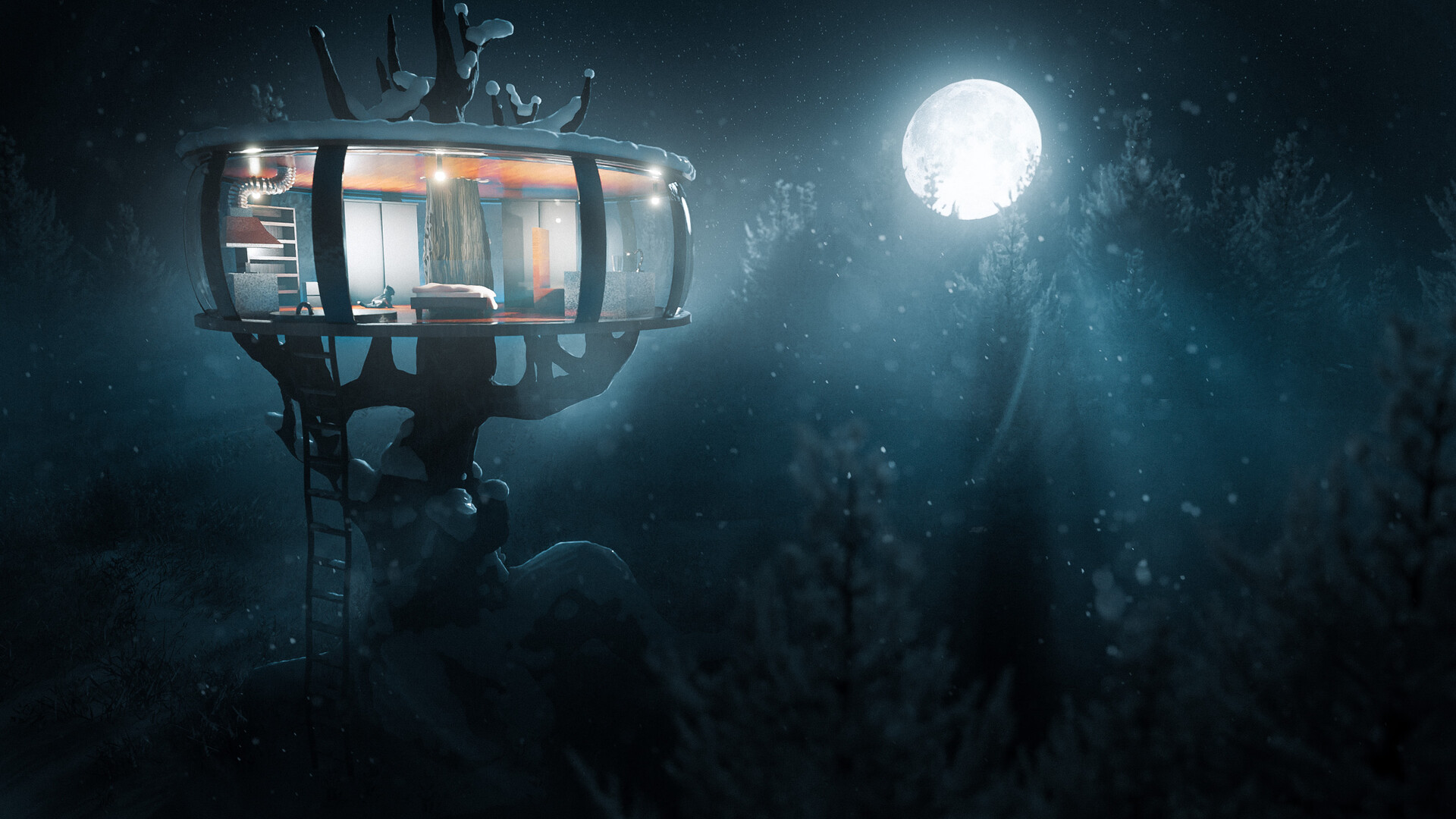 ArtStation - Winter Treehouse