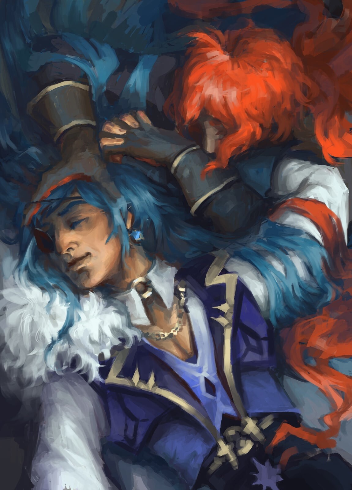 ArtStation - Diluc and Kaeya fanart