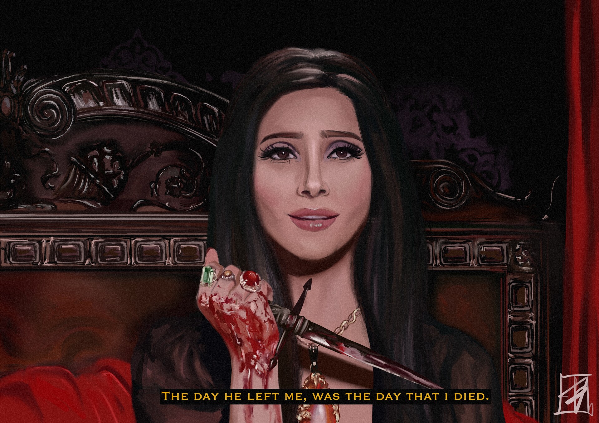 ArtStation - The Day He Left Me, Was The Day That I Died