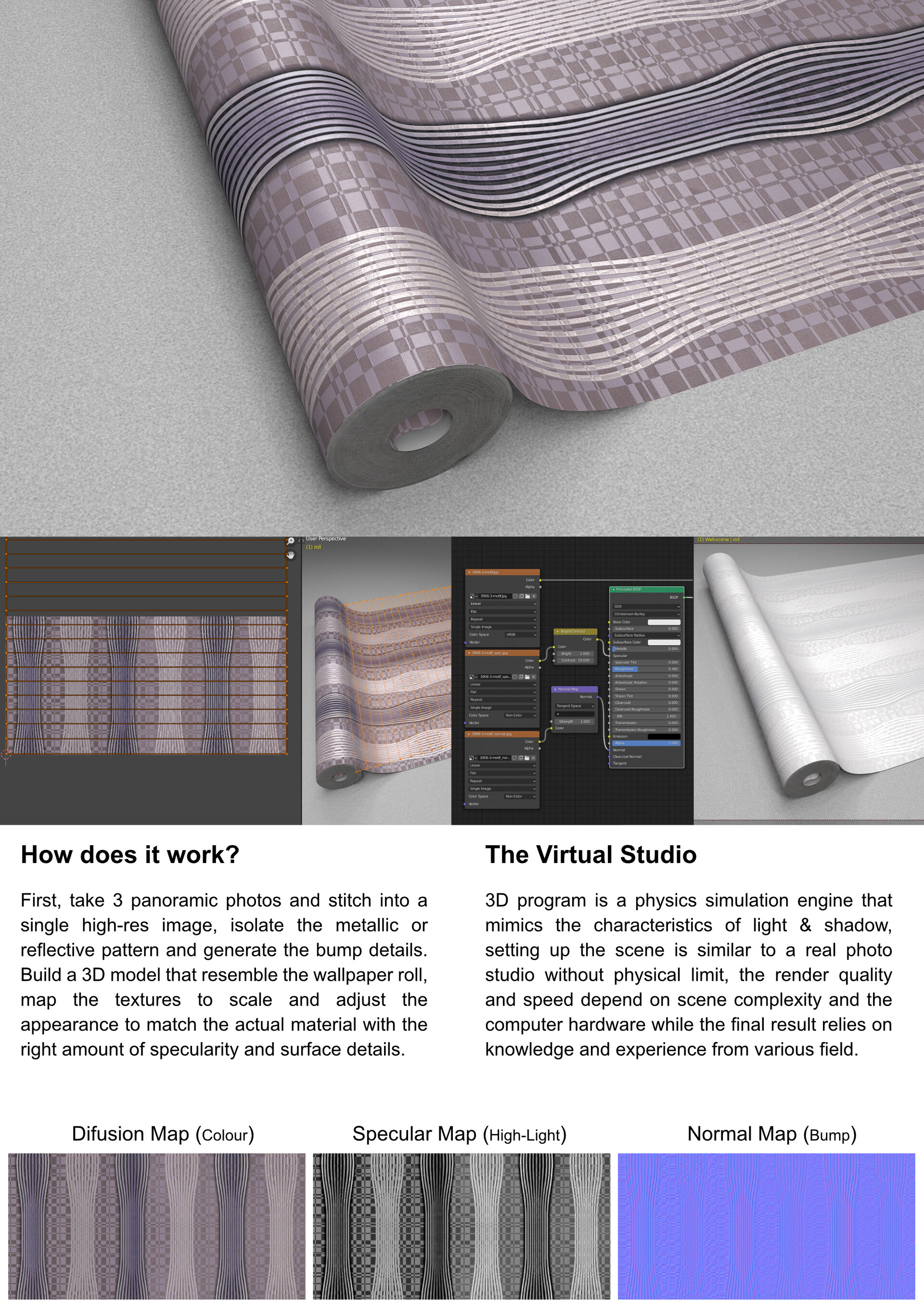 Philip Fong - Wallpaper 3D rendering.