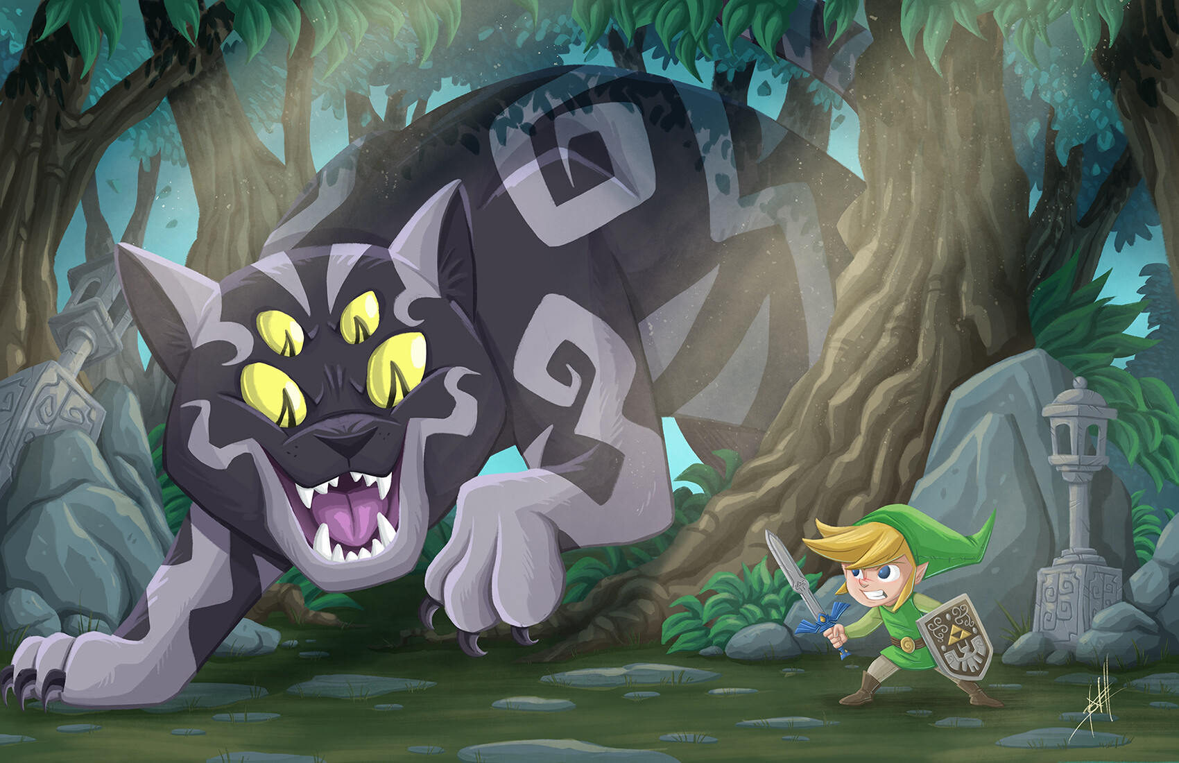 Toon Link And Wolf Link