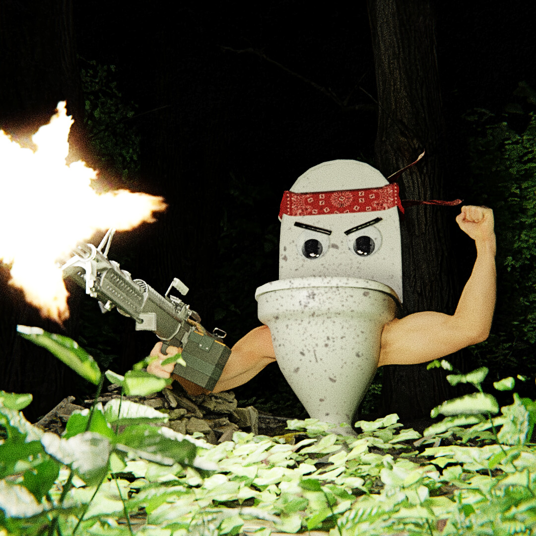 ArtStation - Toilet Rambo