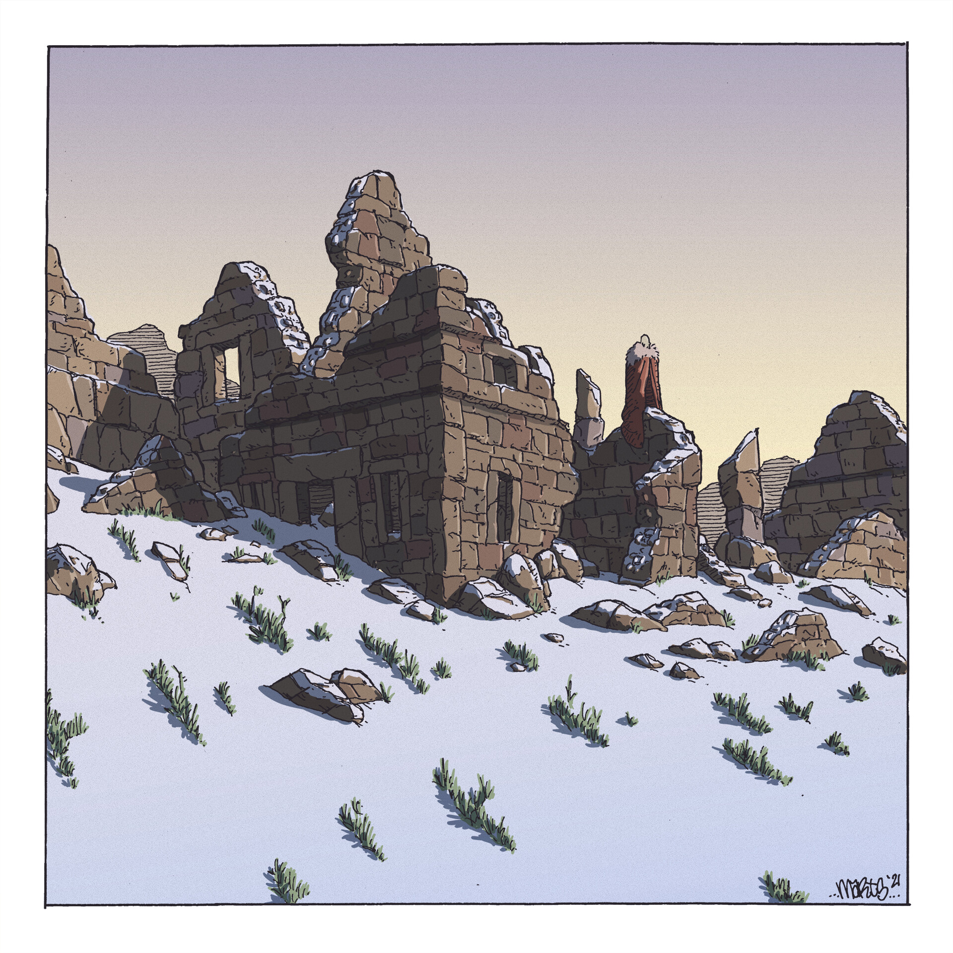 ArtStation - Snowy Ruins