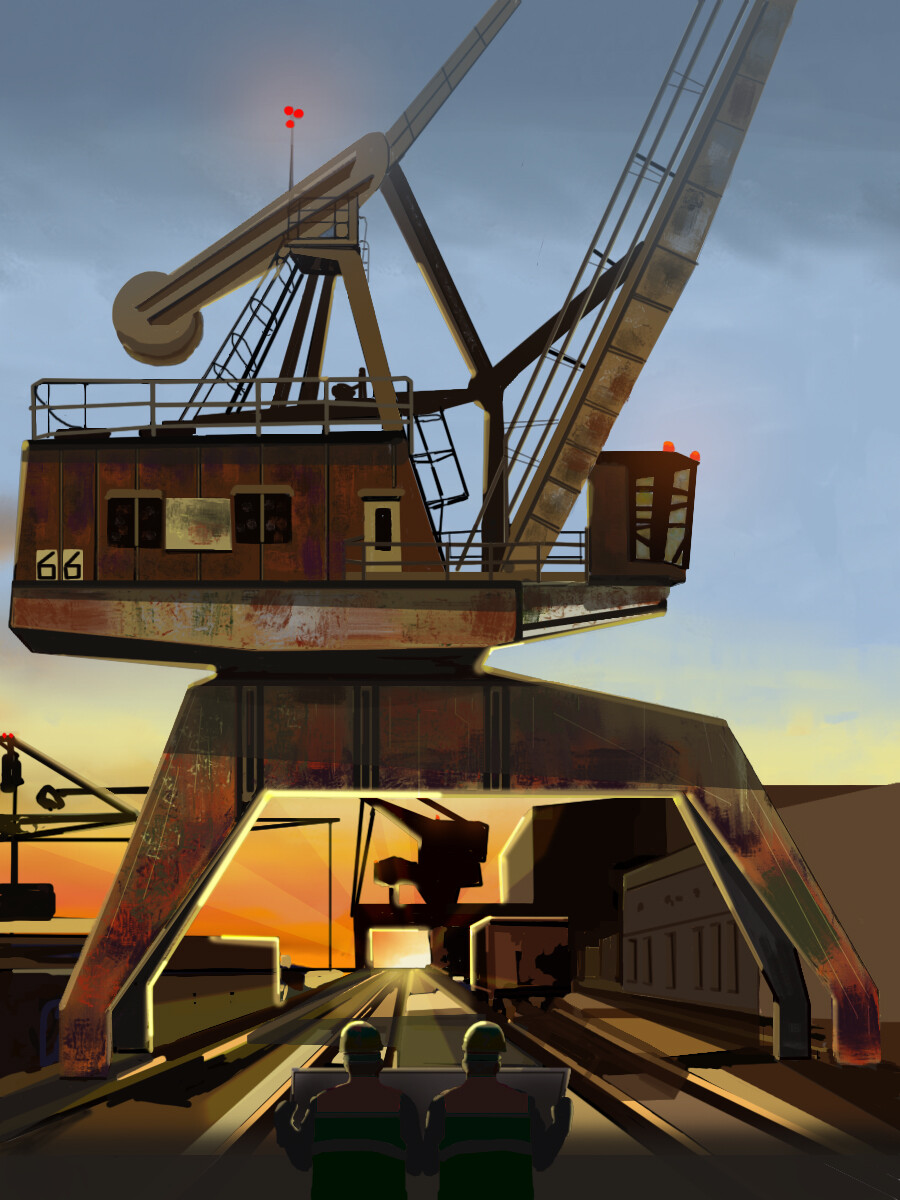 ArtStation - Lifting crane