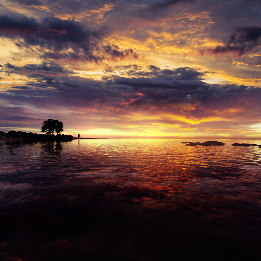 ArtStation - A Dramatic Sunset