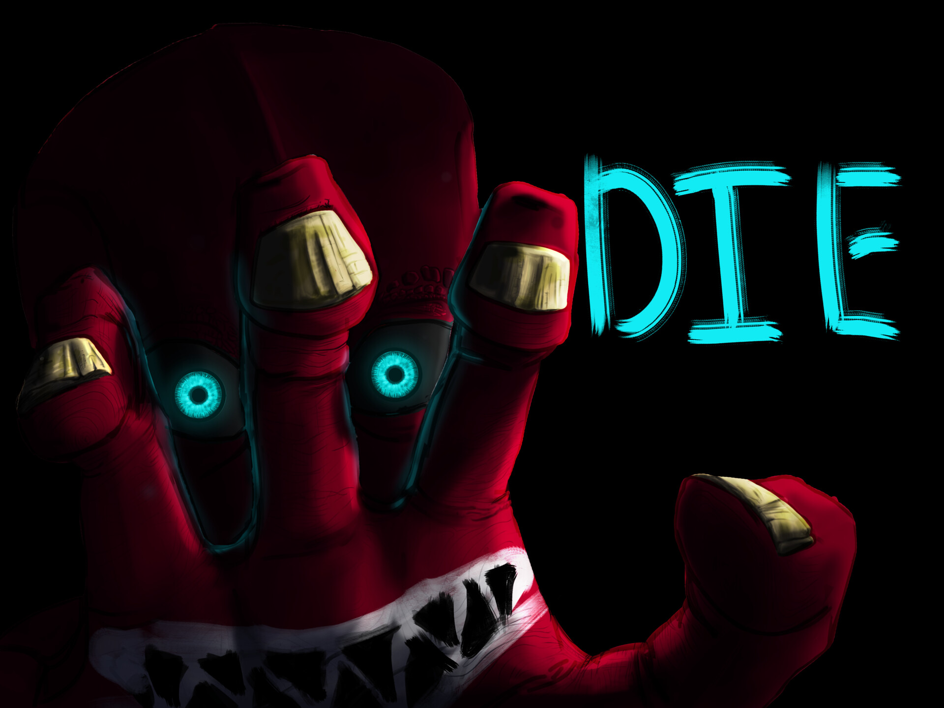 ArtStation - red alien / monster