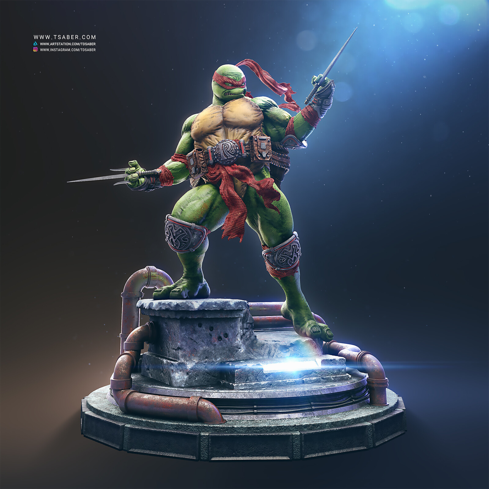 Taregh Saber - Raphael Statue - TMNT