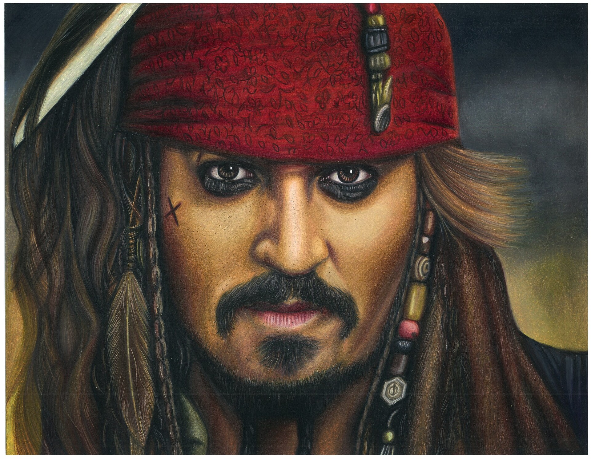 ArtStation - Jack Sparrow (Colored Pencil Portrait)