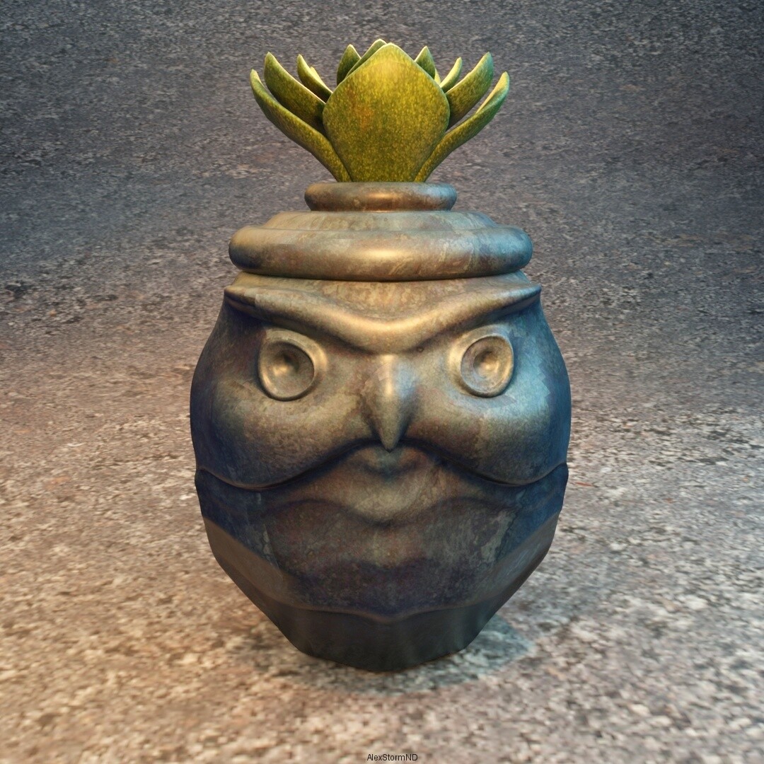 ArtStation - Pot Owl Lotus