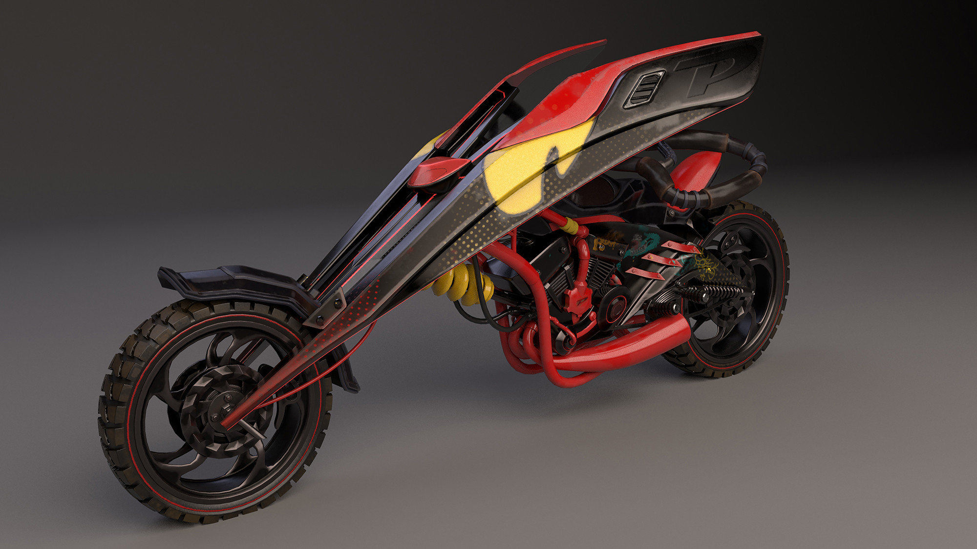 3D Artist Mingyuan Li - Pinocchio Motorbike