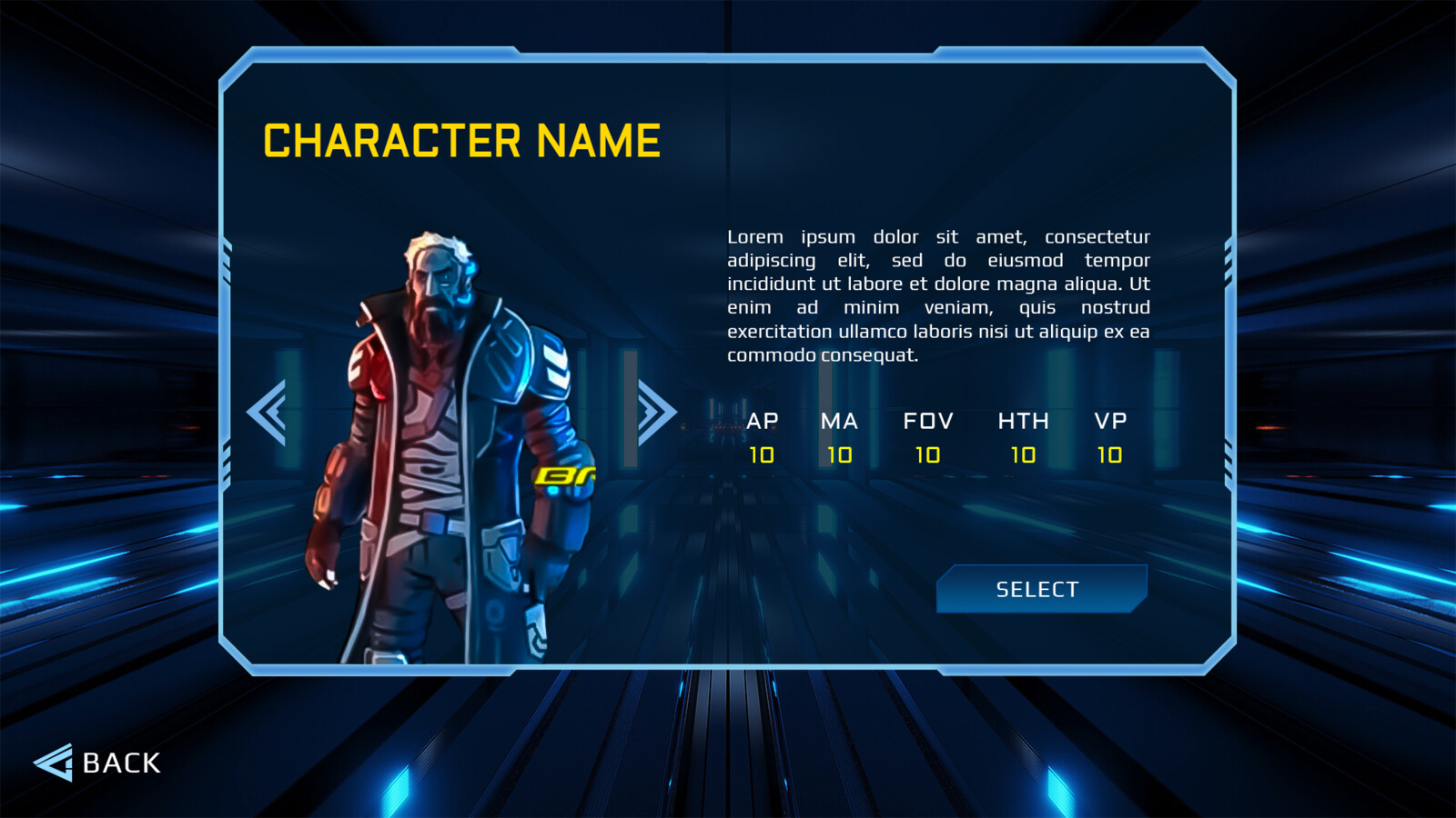 Mohamed Ziard - SCI-FI MMORPG GAME UI