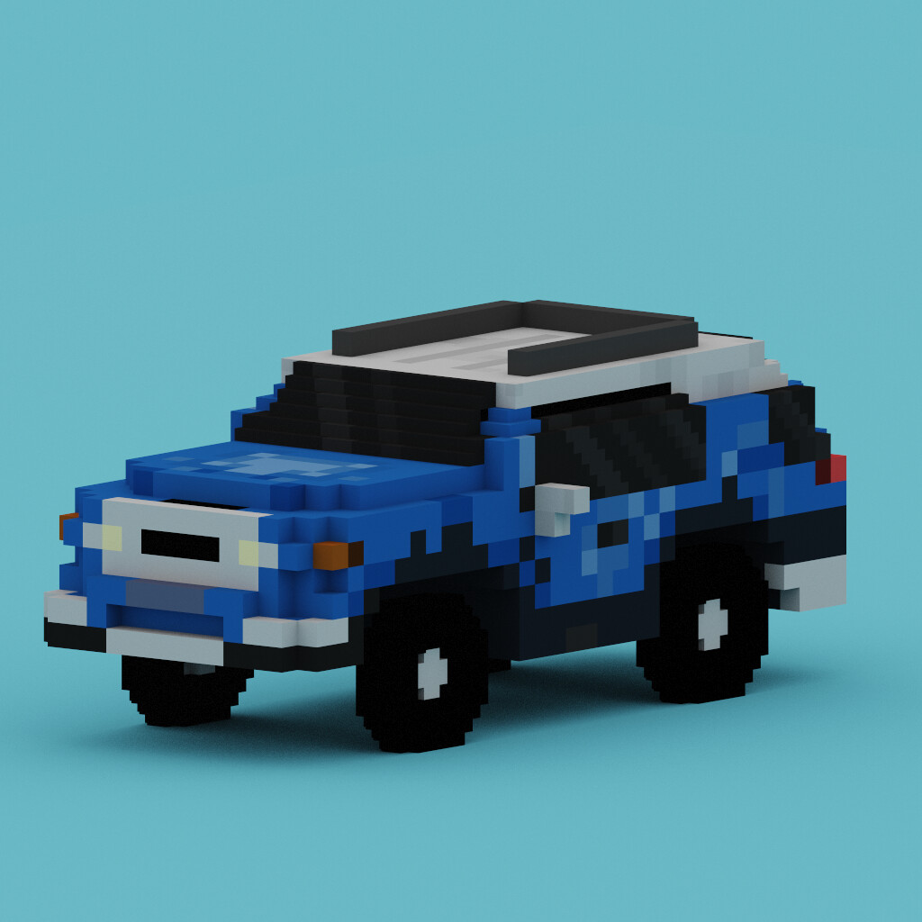ArtStation - Voxel Blue SUV