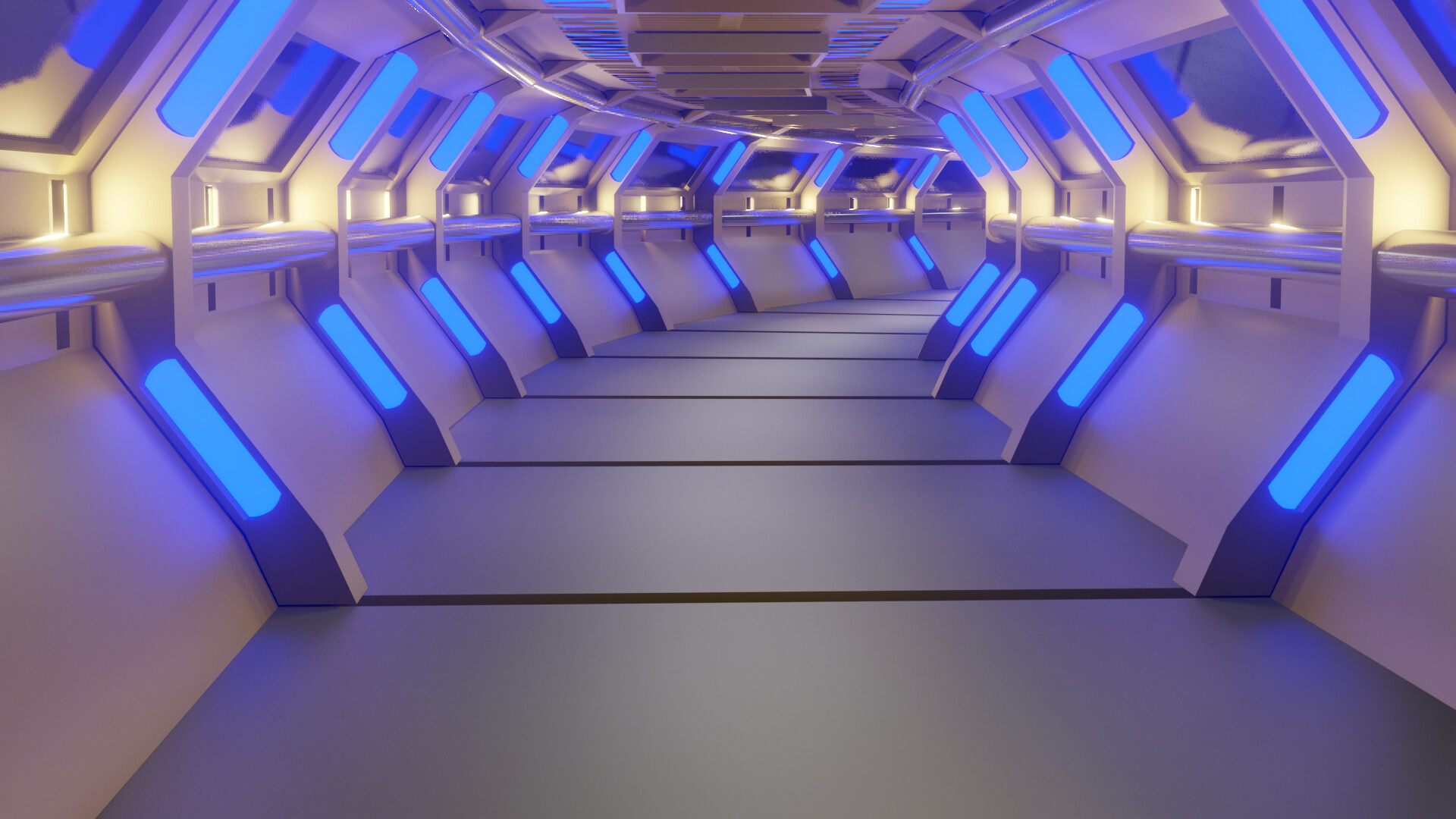 ArtStation - sci-fi hallway