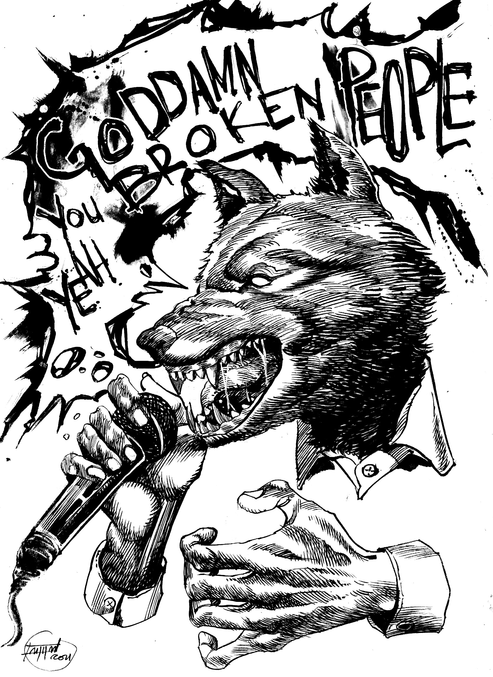 Drawings Of Broken People