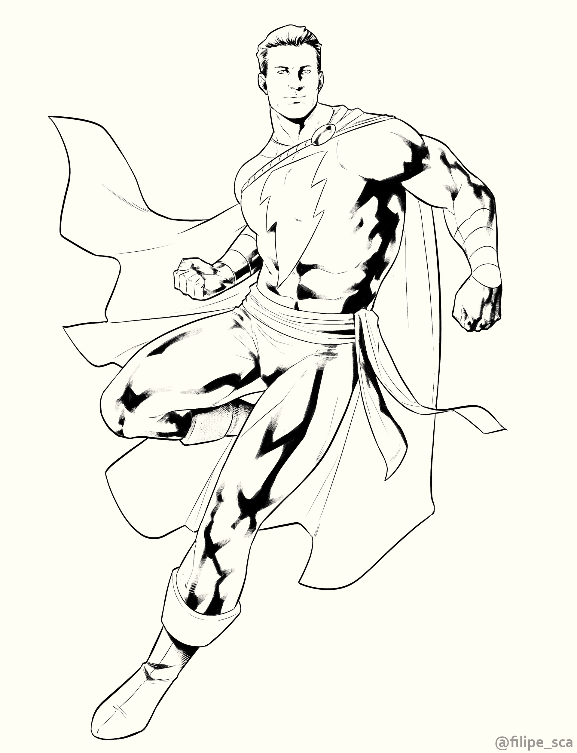 black adam shazam coloring pages
