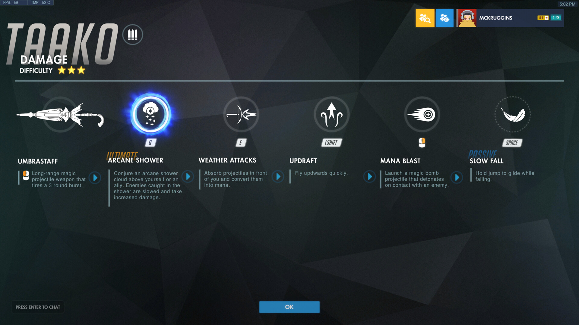 Tim Hogan - Overwatch Taako Ability Info Page.