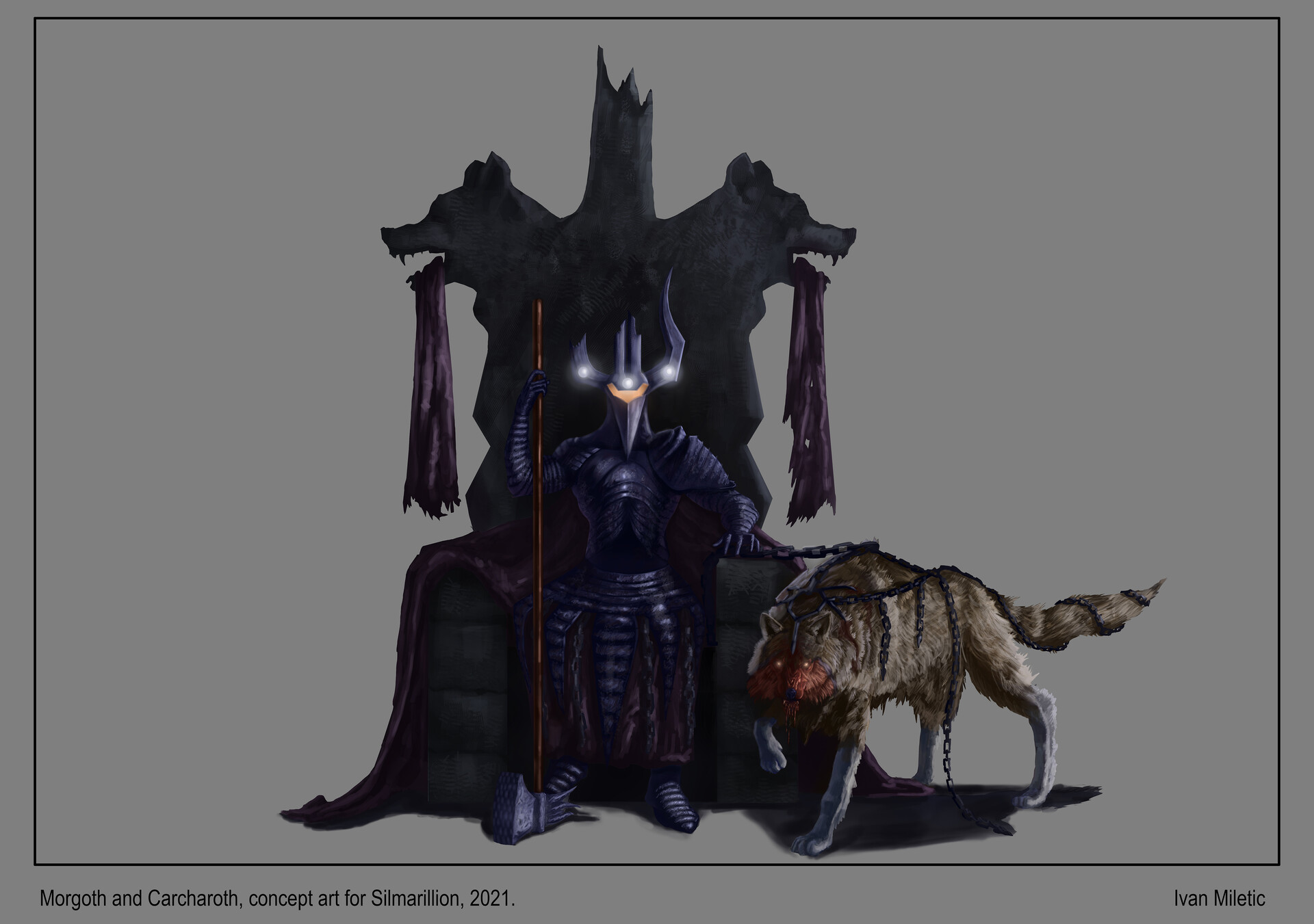 ArtStation - Morgoth and Carcharoth