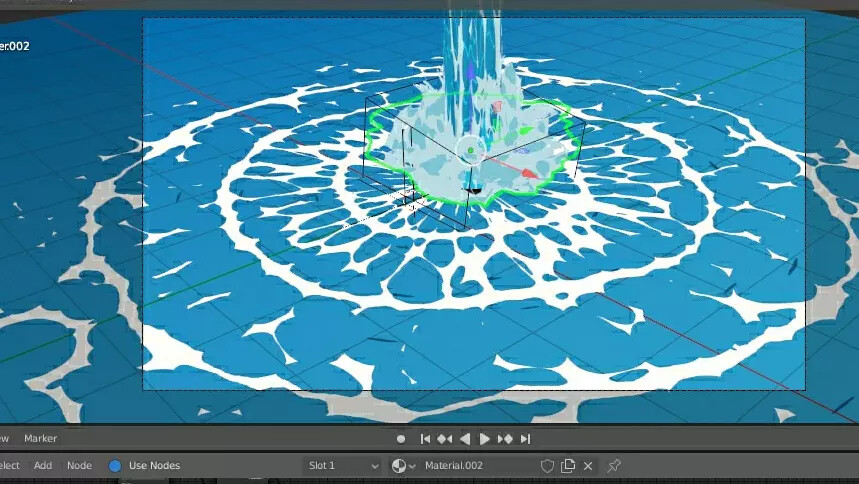 ArtStation - Ghibli Style waterfall.