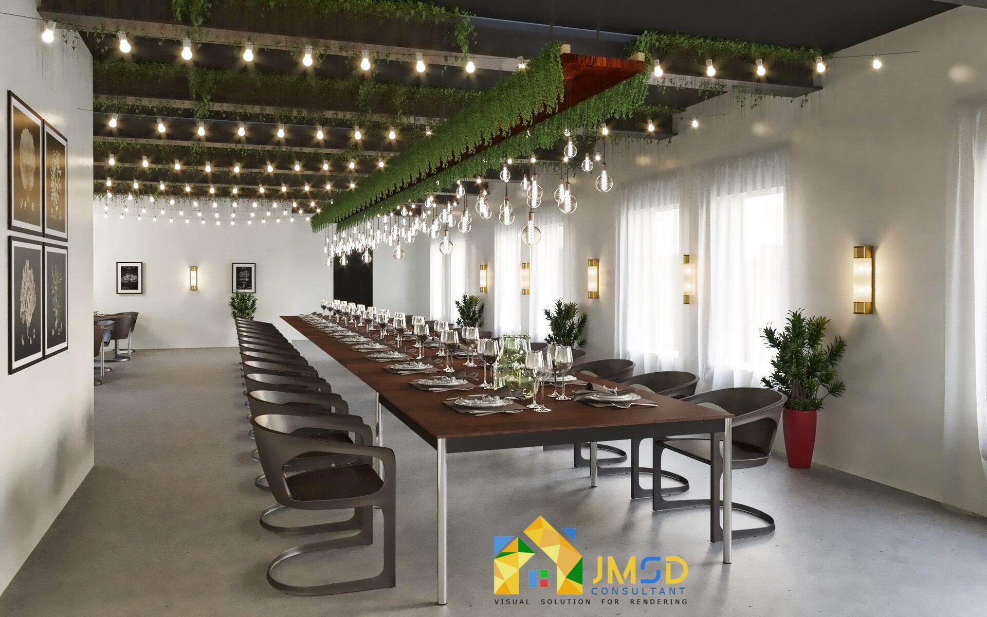 ArtStation - 3D Rendering for Event Hall Space in Warren Michigan