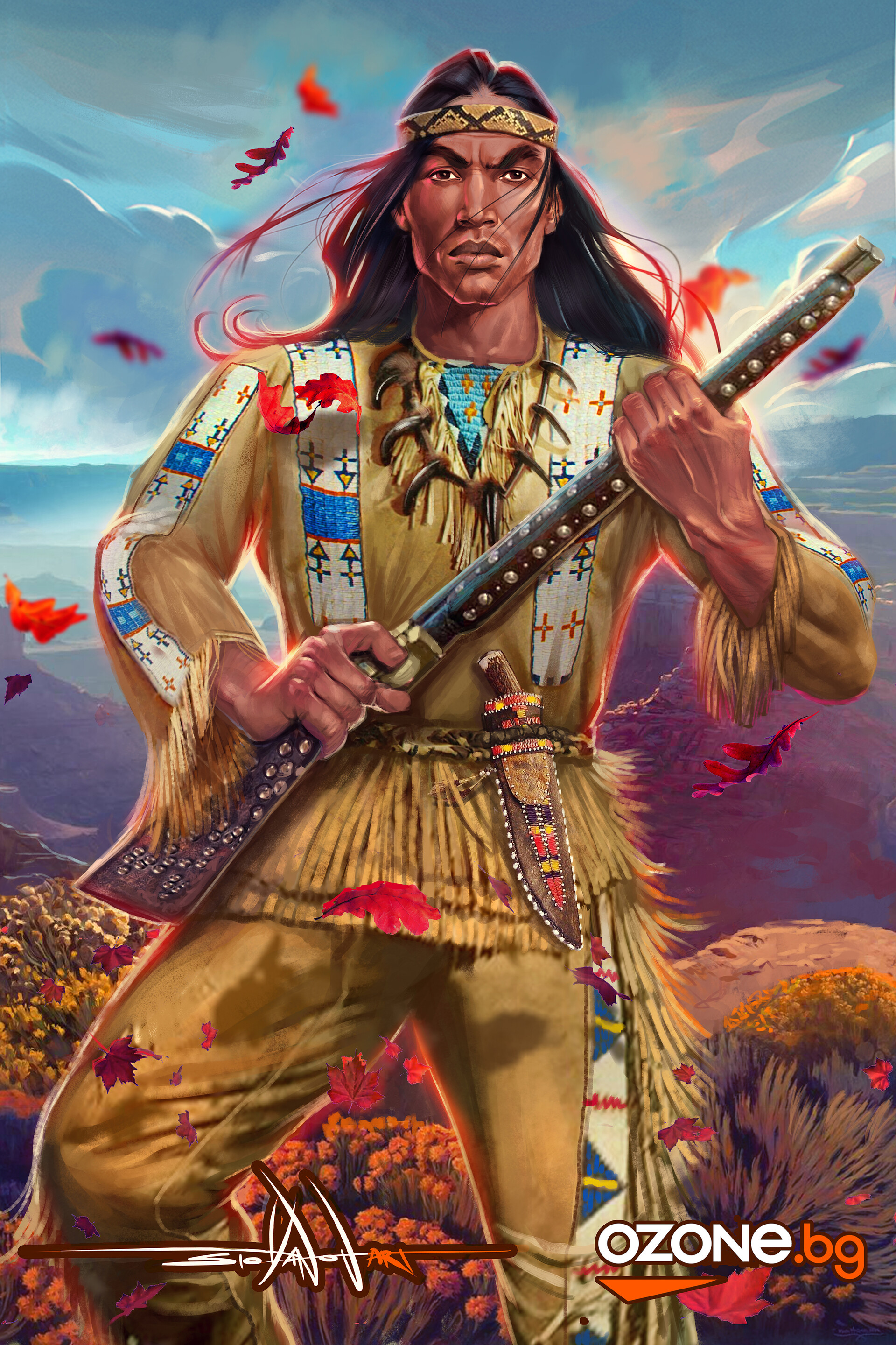 ArtStation - Indian warrior-book cover
