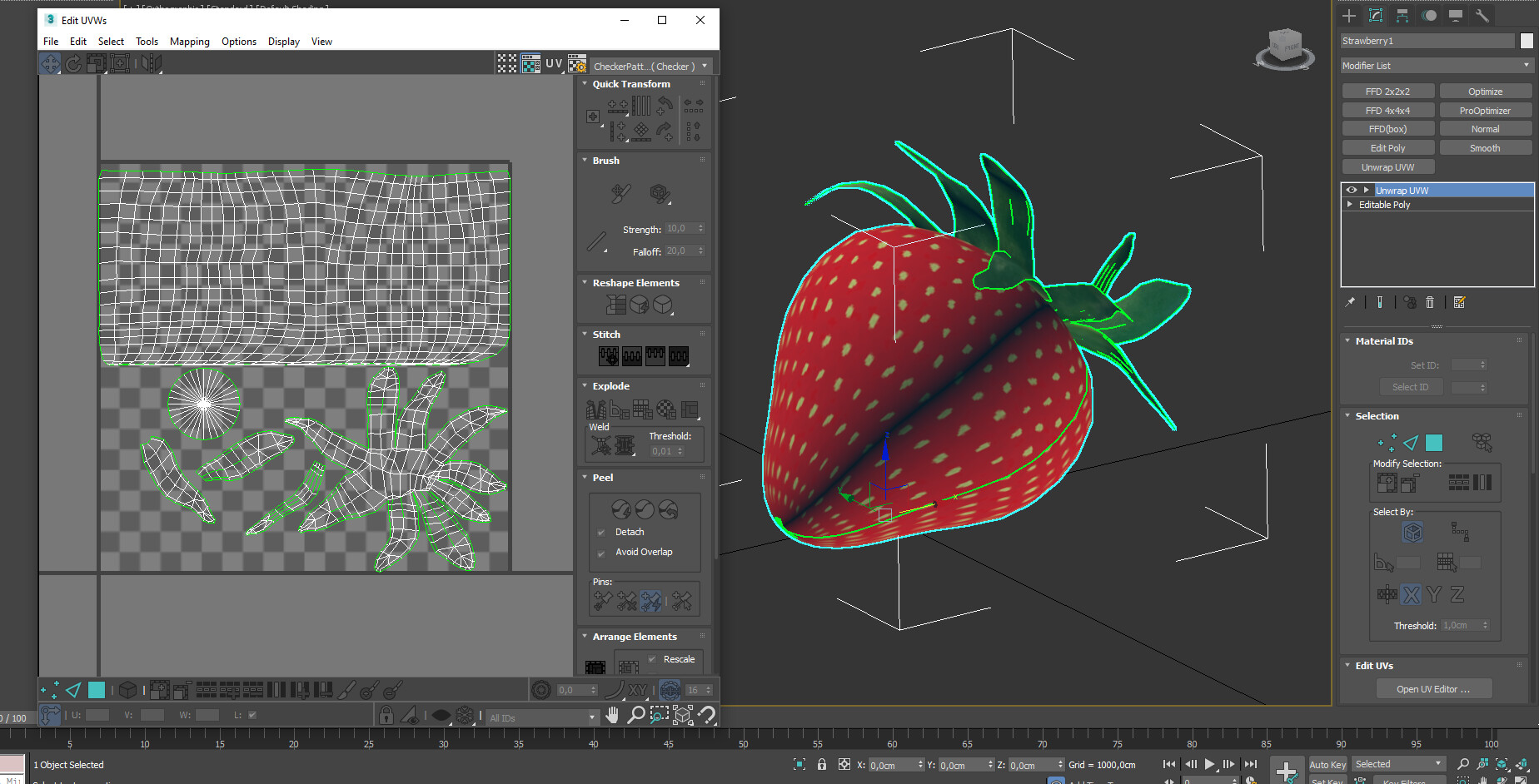 strawberry texture blender