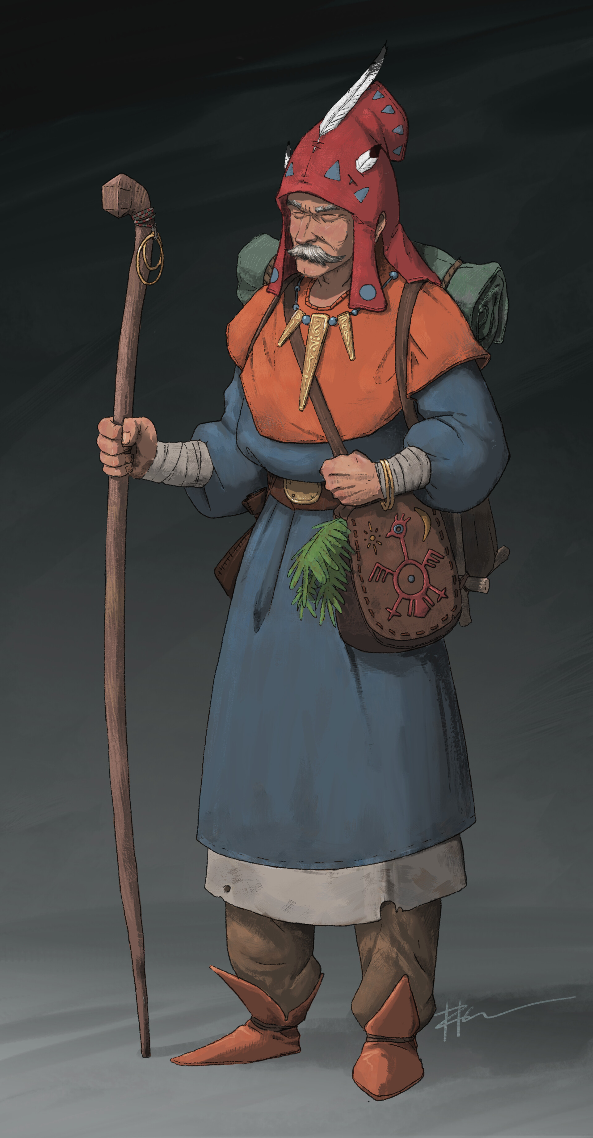 ArtStation - Wendel the Wanderer - Druid Concept