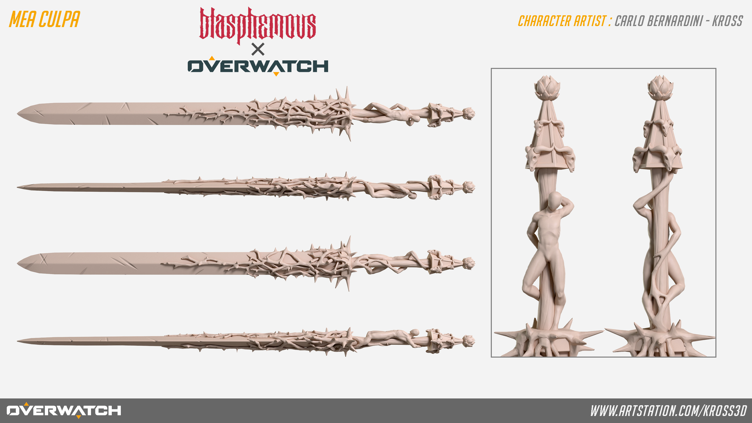 Carlo Bernardini - Penitent One - Blasphemous X Overwatch Fanart