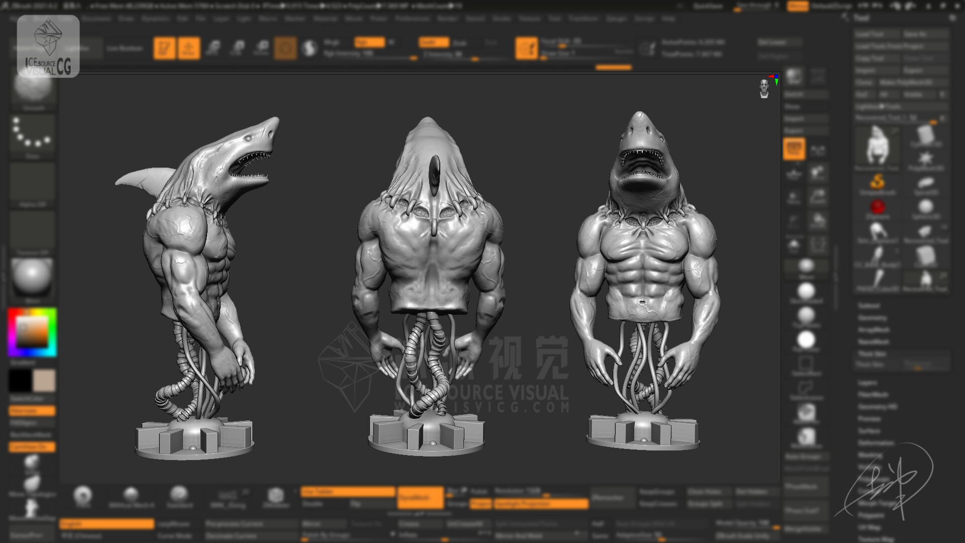 jackymax - Mutant shark man