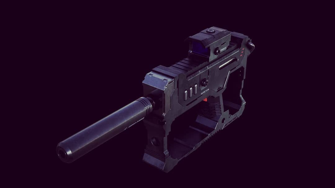 ArtStation - Compact Semi-automatic gun design