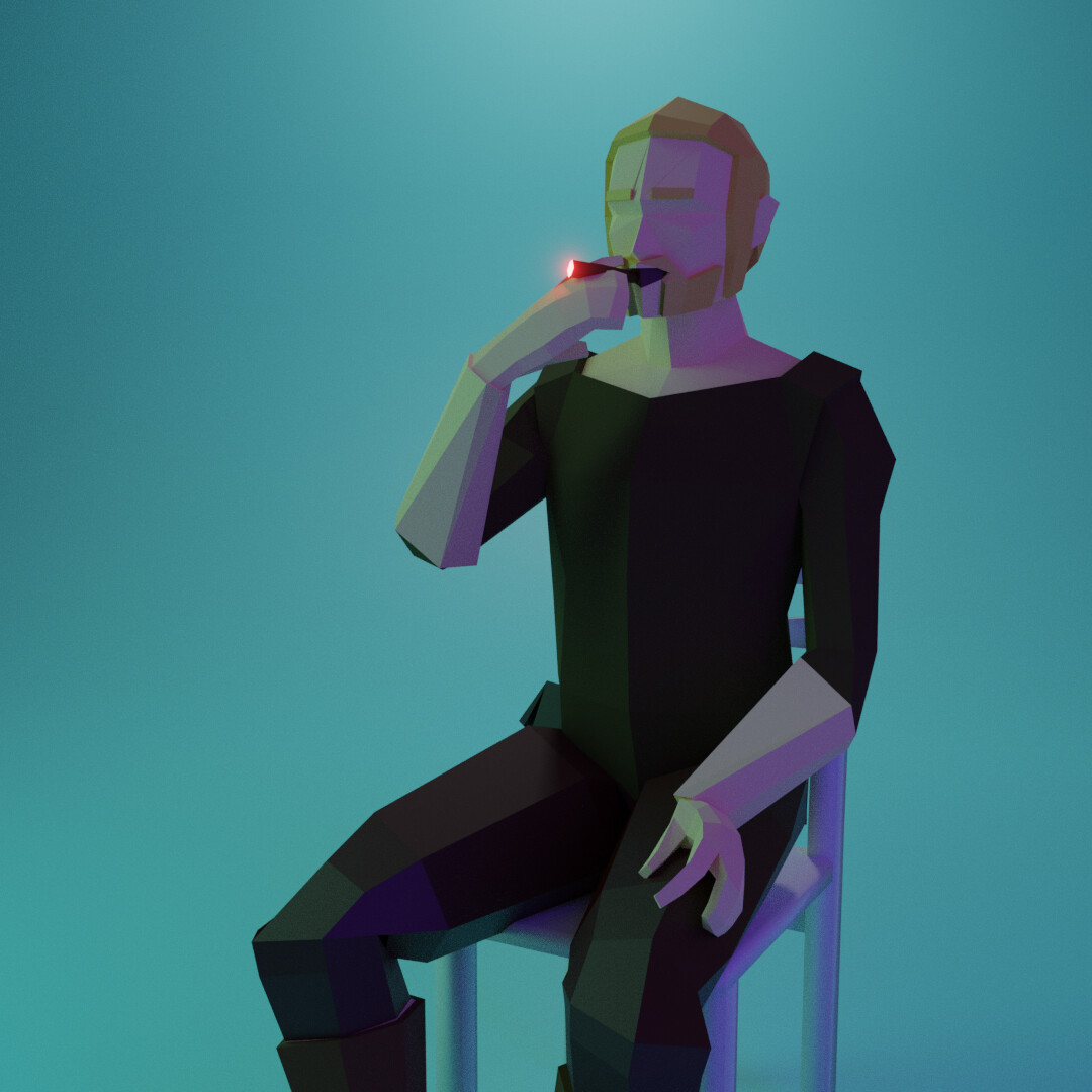 ArtStation - sitting man