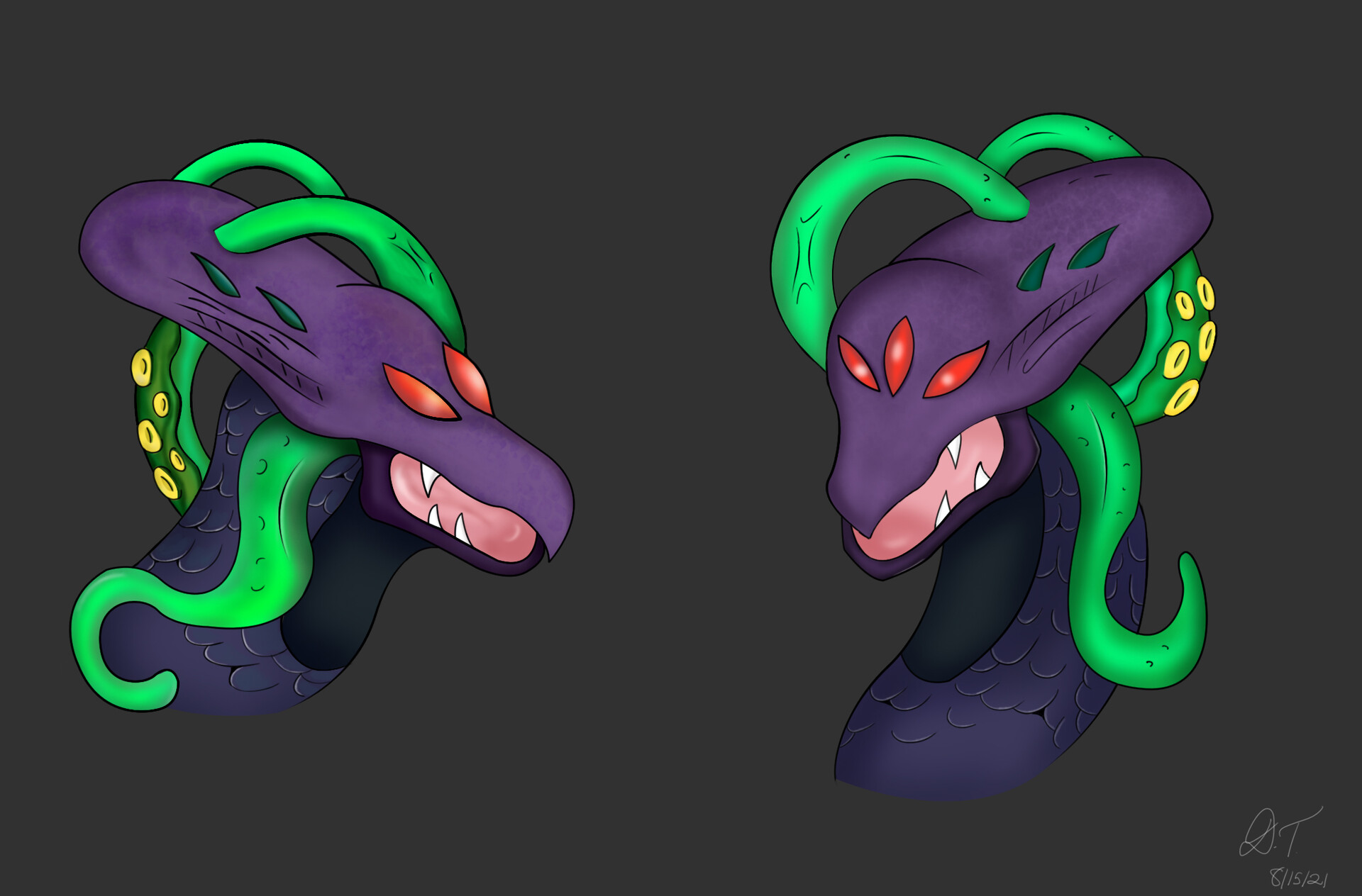 ArtStation - Alien Dragon Character Sheet