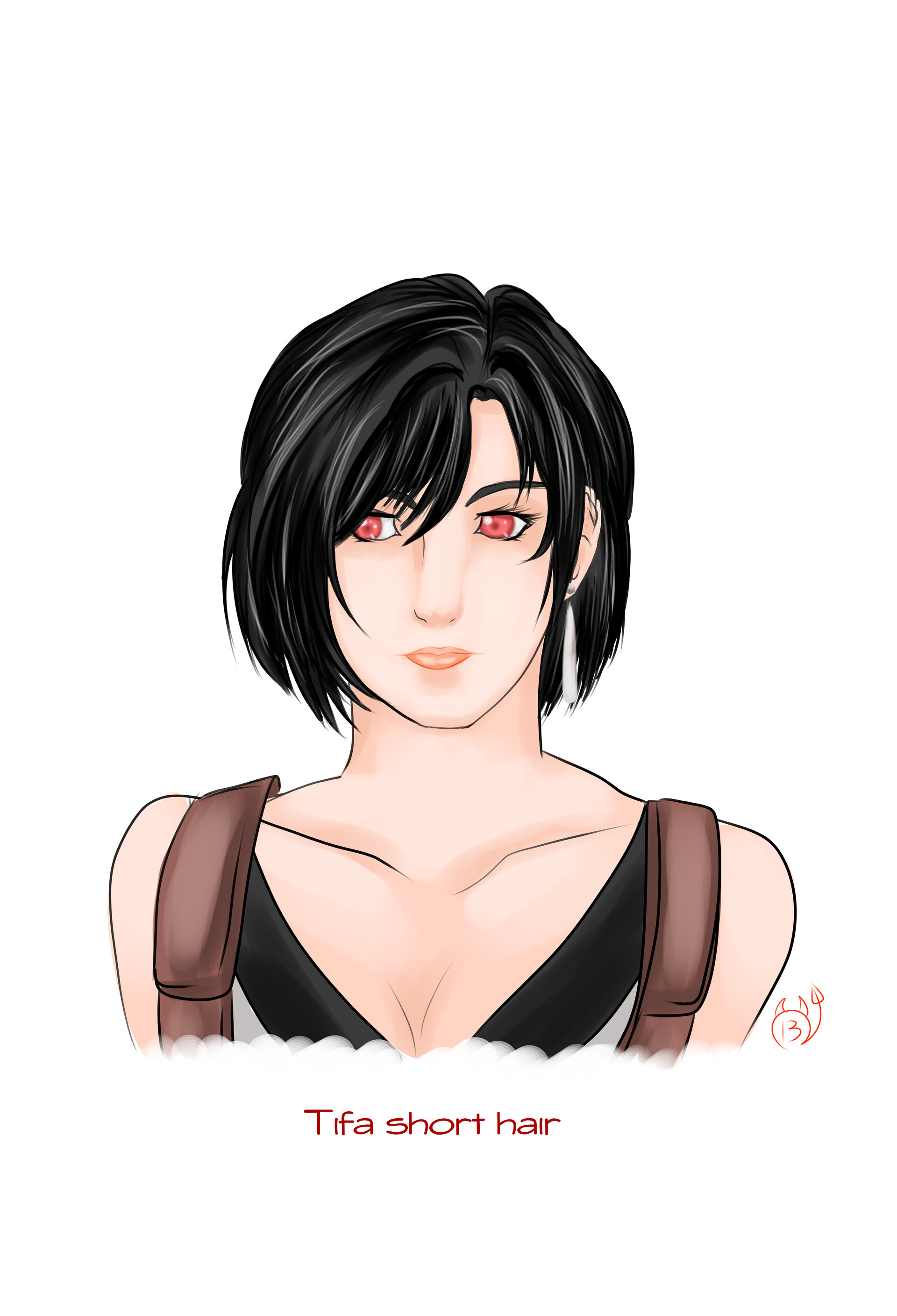 ArtStation - Tifa short hair