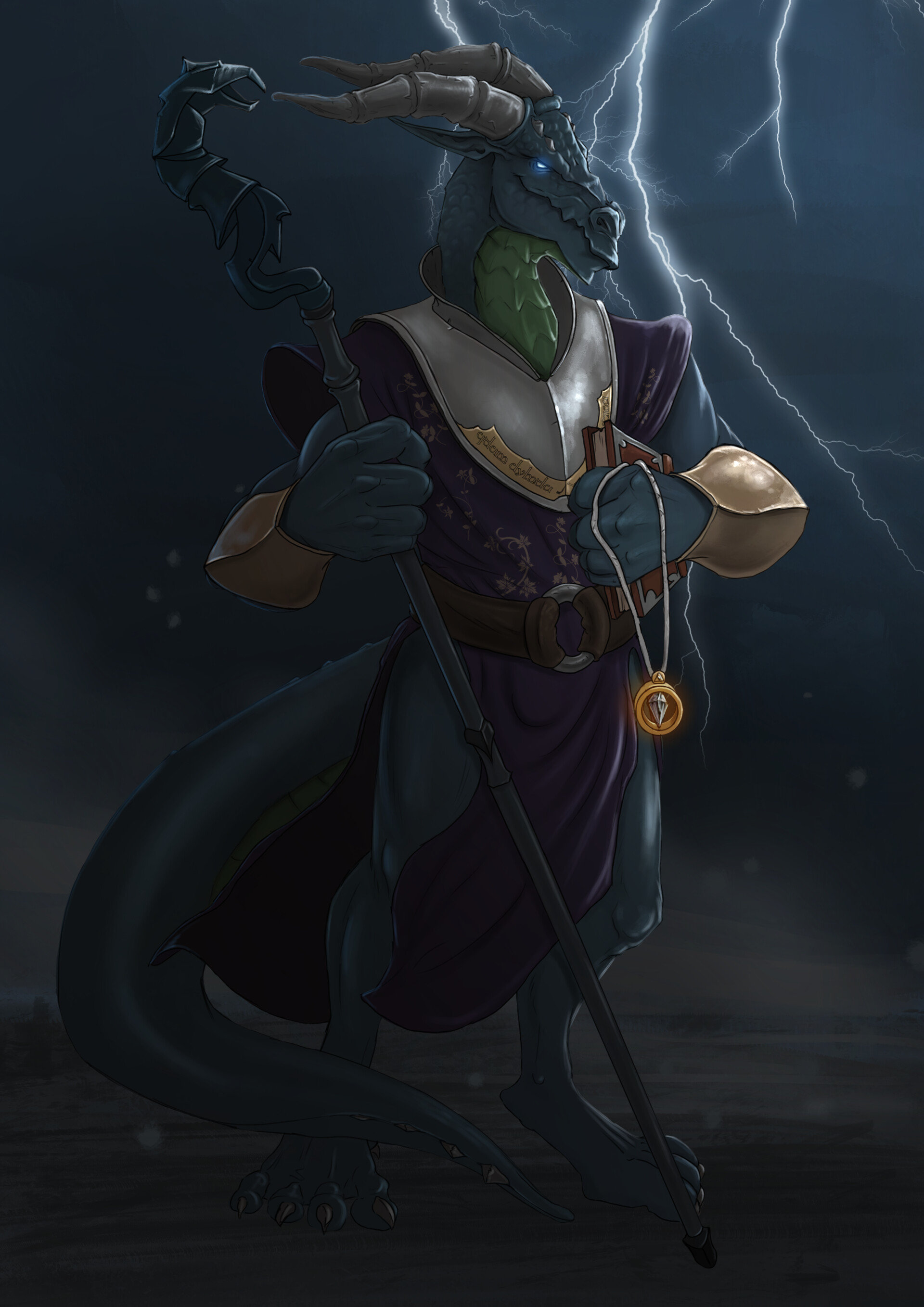 ArtStation - Wizard Dragonborn