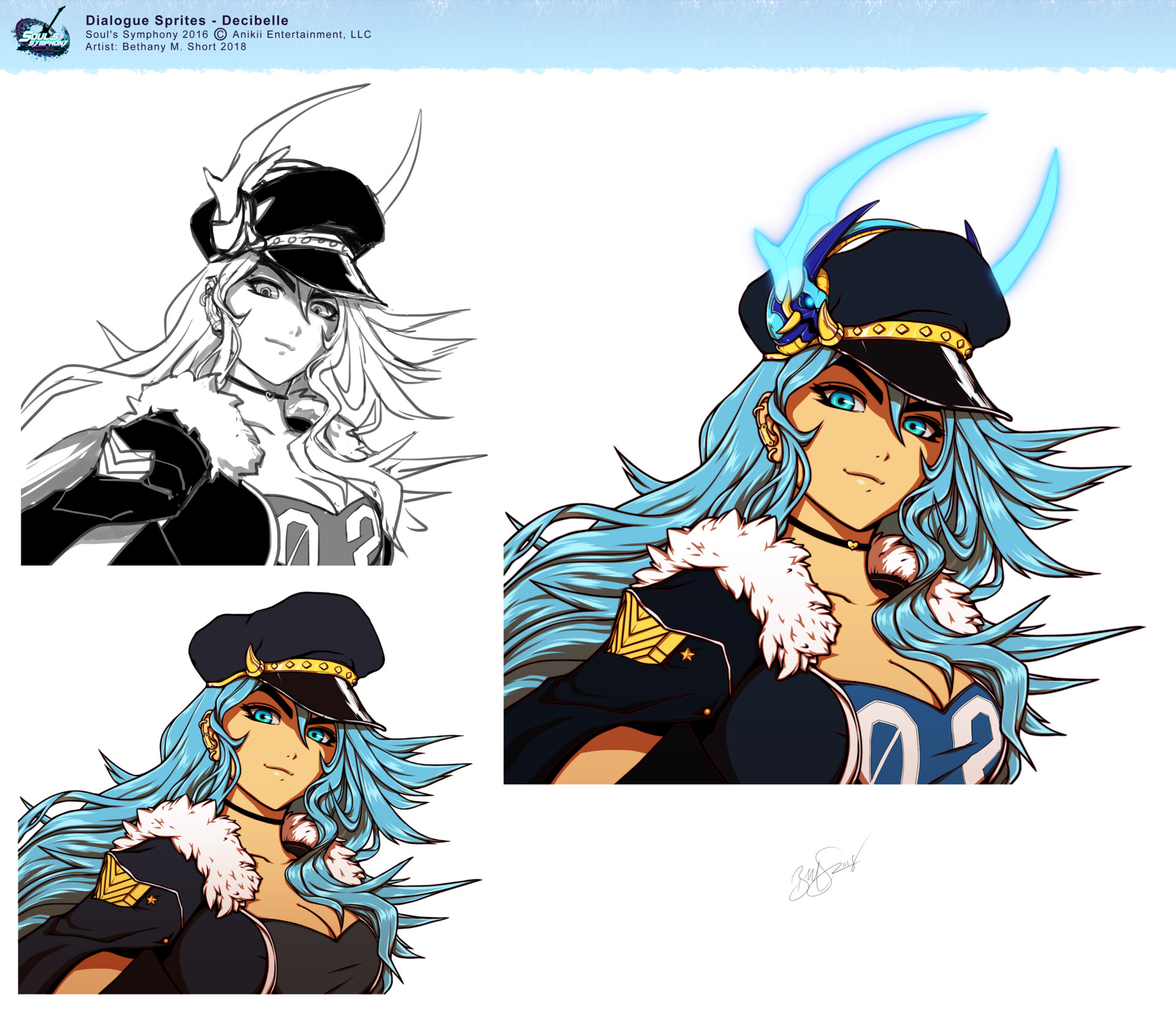 ArtStation - Soul's Symphony - Dialogue Sprites for "Decibelle"