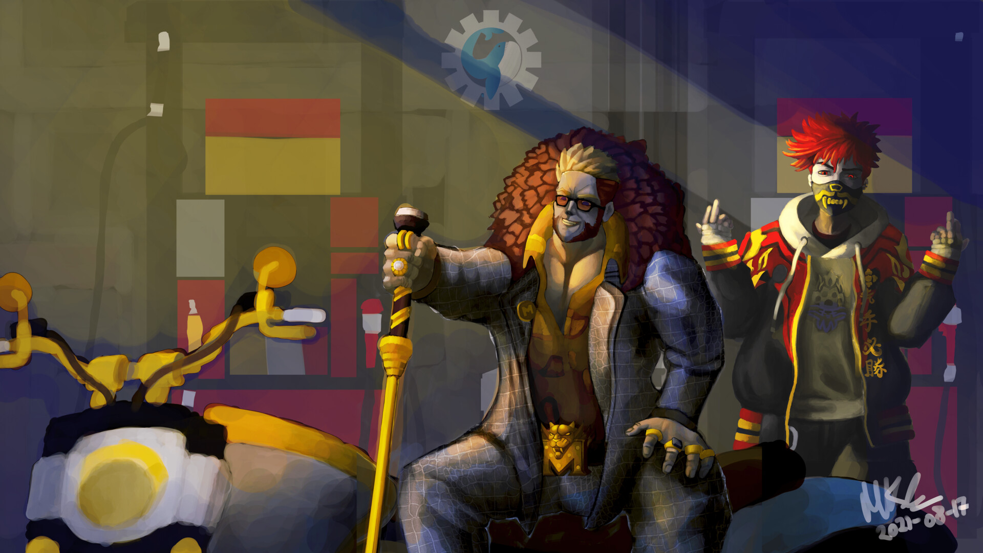 ArtStation - Gangsters (fan art, Eternal Returns. ft. Magnus & Hyunwoo)