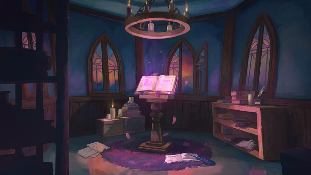 ArtStation - Mage's room, Mariia Markina