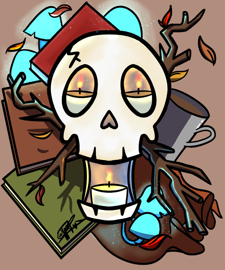 ArtStation - Autumn Skull.