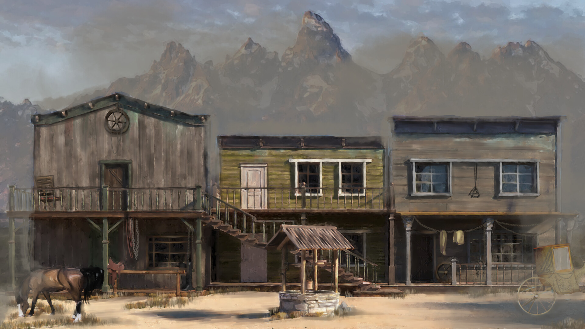 Wild West Town Wallpaper