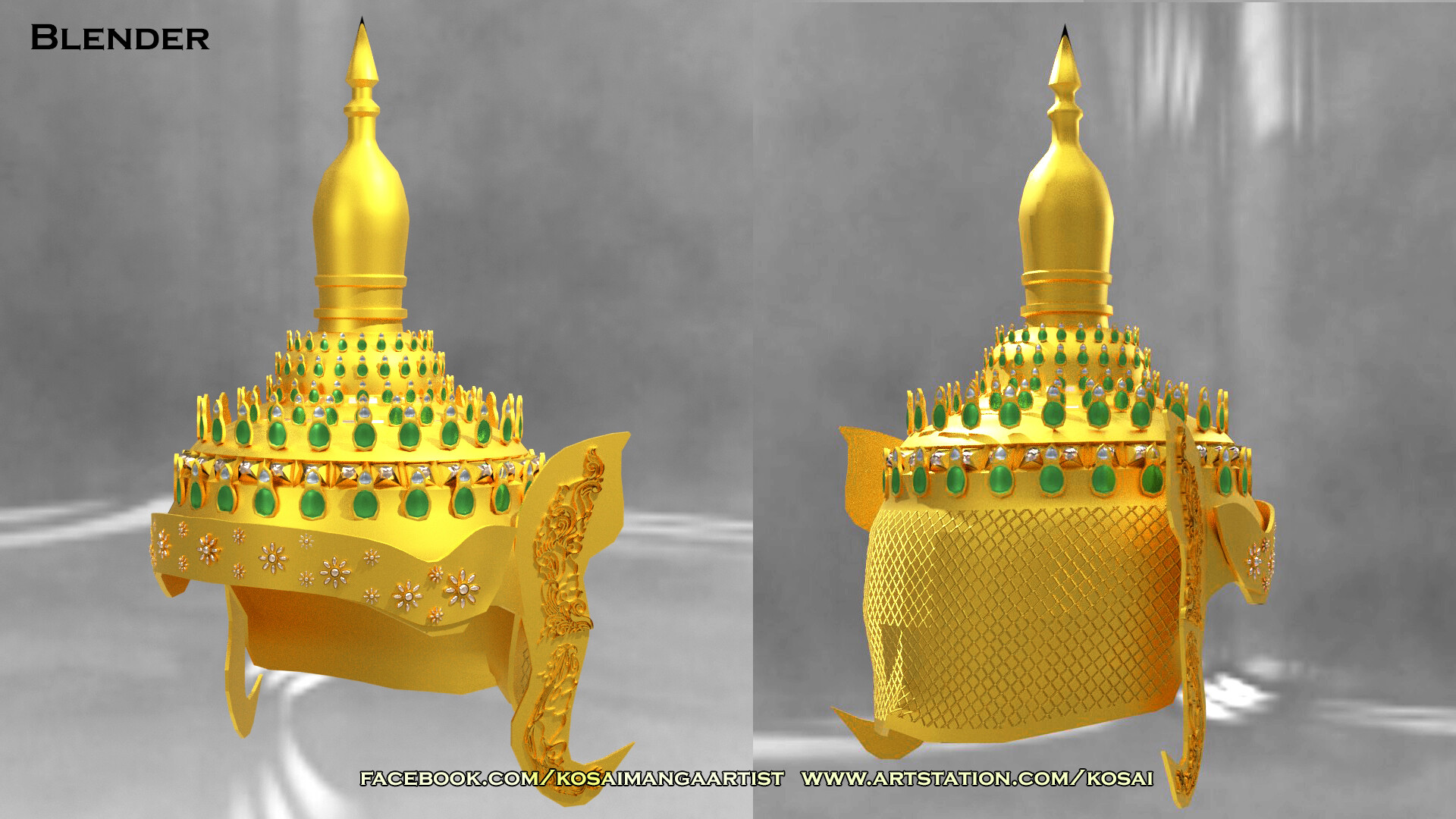 ArtStation - Burmese King's crown
