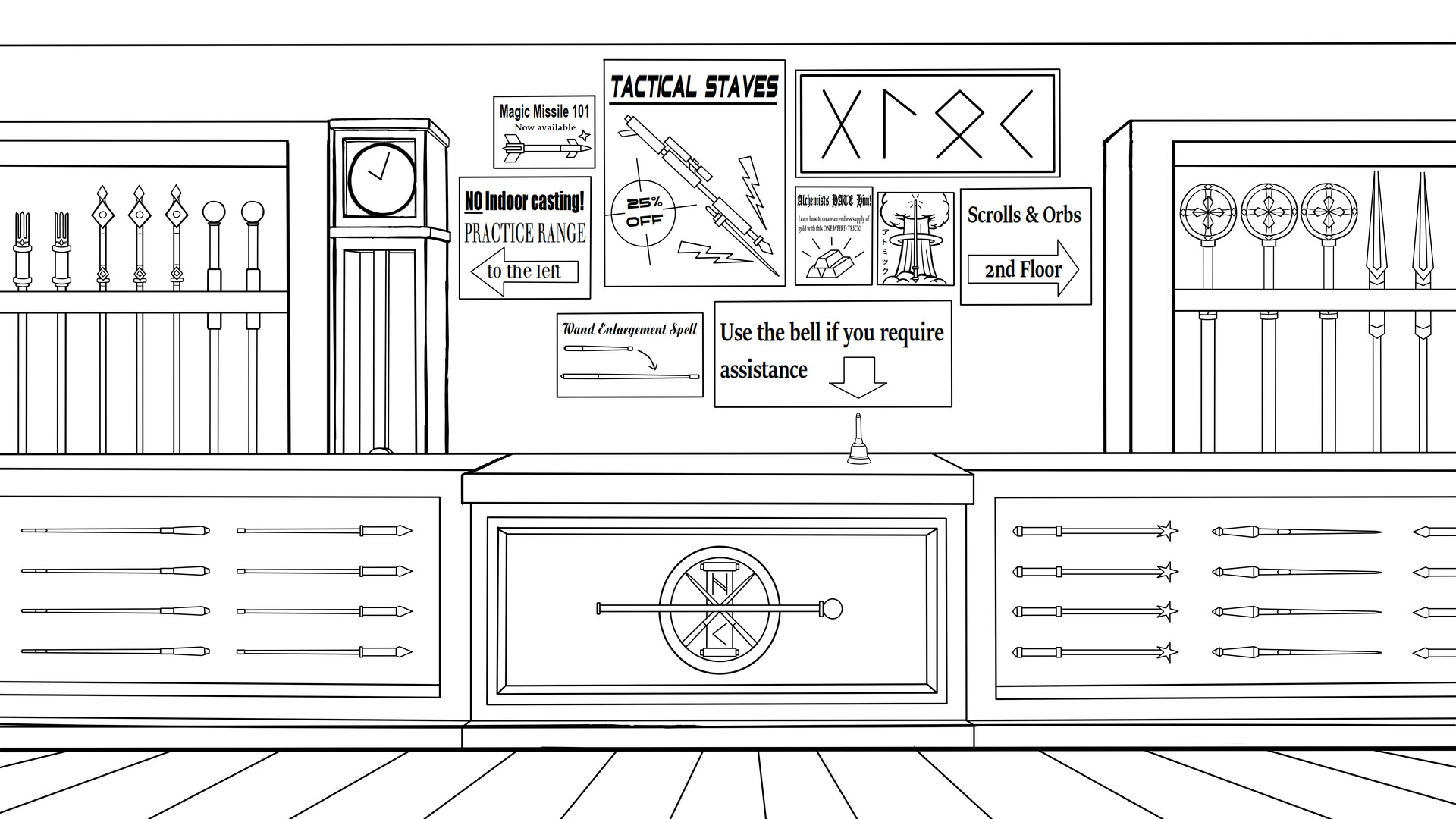 ArtStation - First attempt at building interior design - Weird magic ...