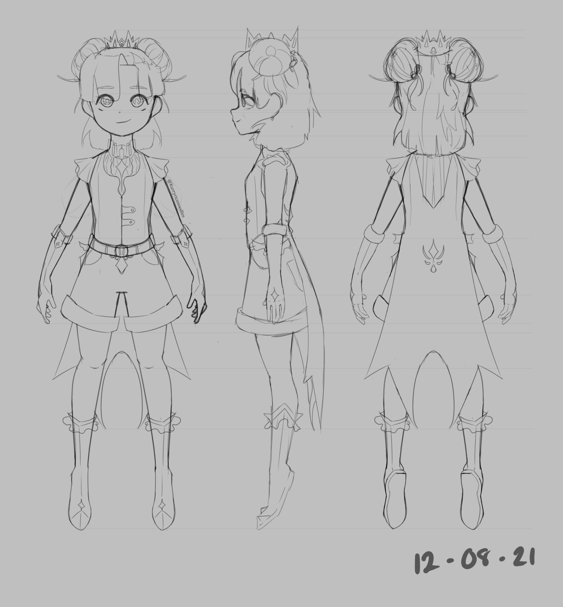 ArtStation - Amelie - (Character turn sheet practice)