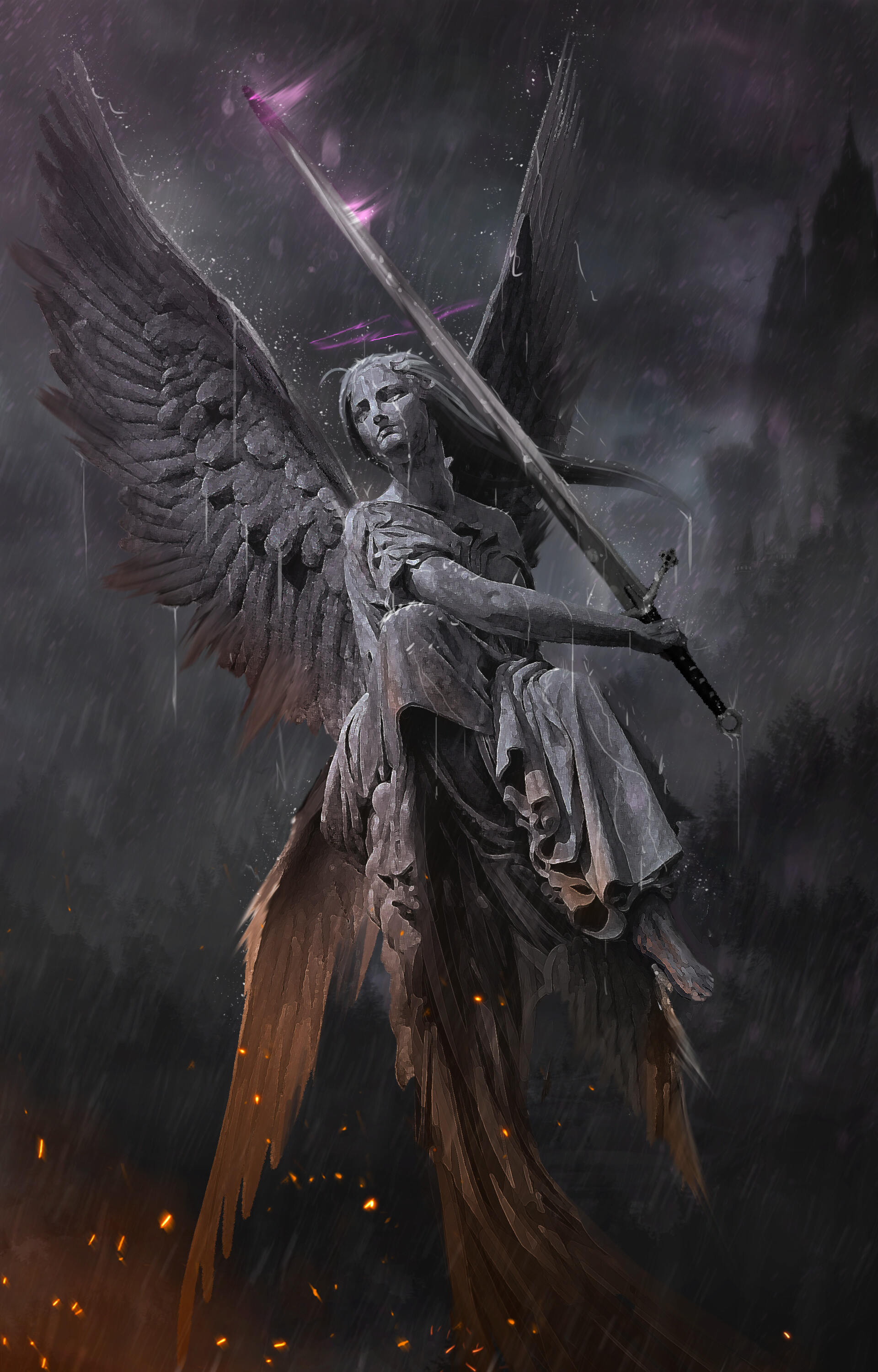 ArtStation - Guardian angel statue