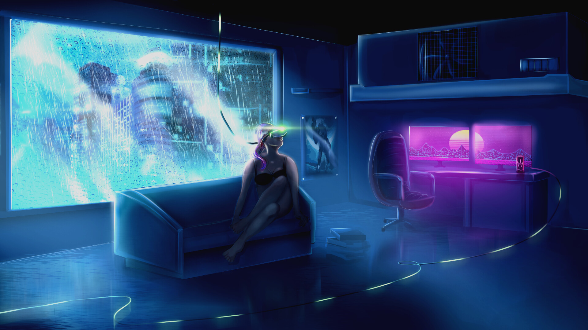 ArtStation - Cyberpunk room