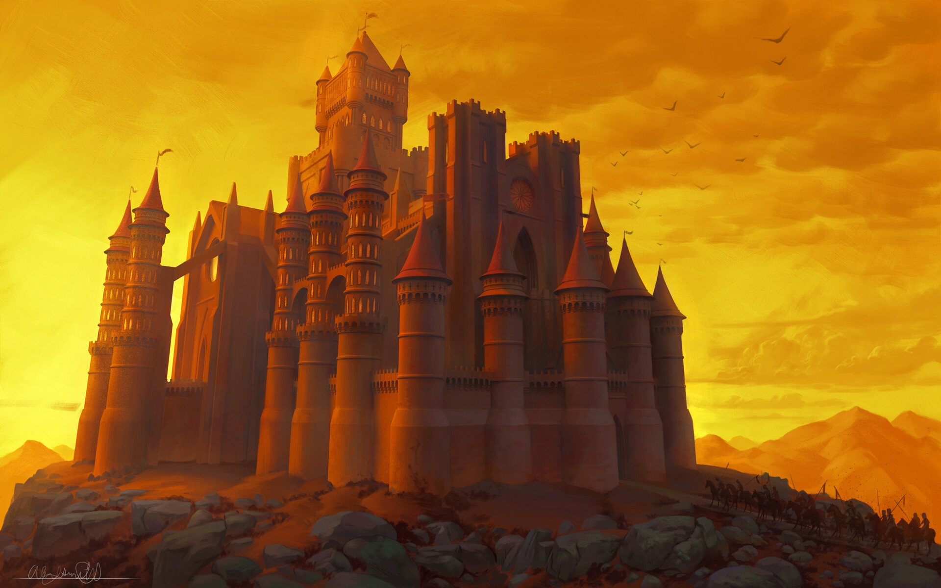 ArtStation - The Sun is Setting